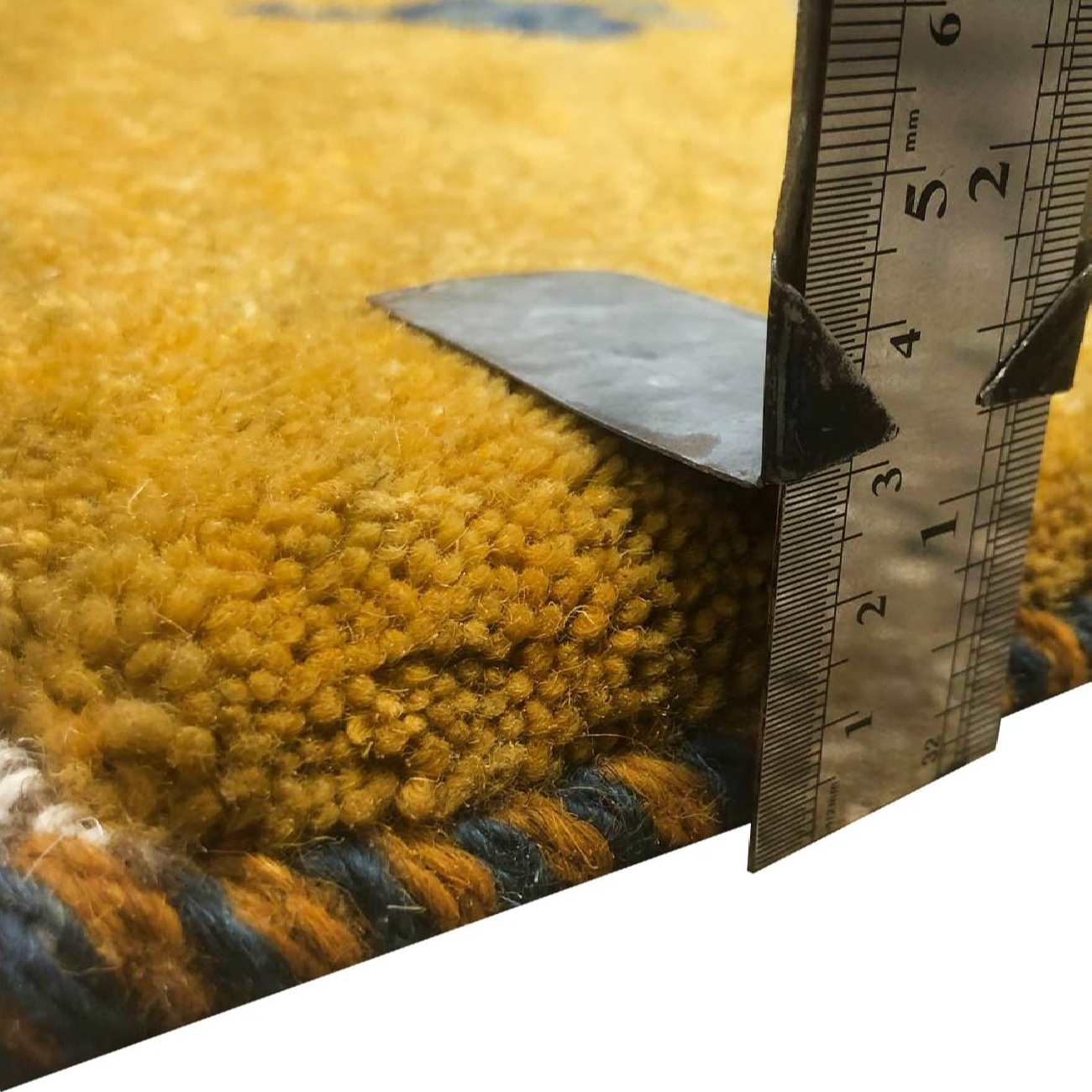 Authentic Persian Gabbeh Wool Rug Handwoven Ducks Yellow - ShopiPersia