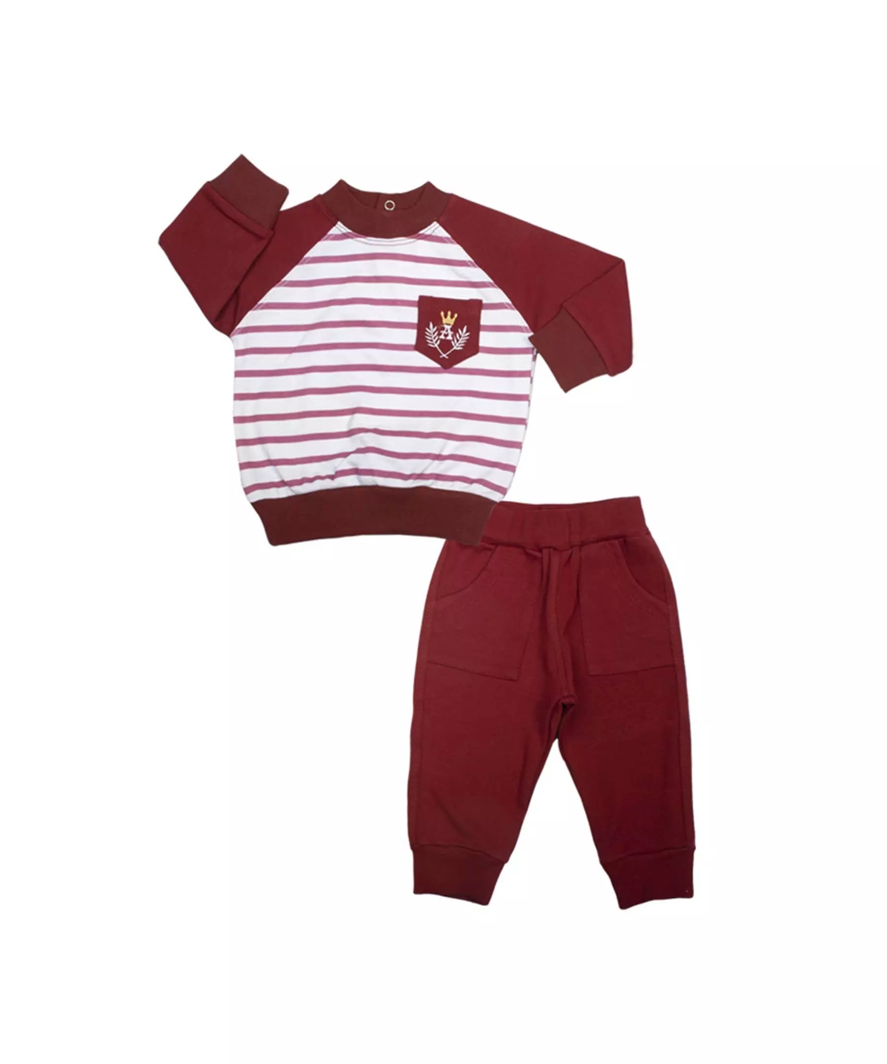 Baby Boy's Clothes Set with Striped Design - ShopiPersia