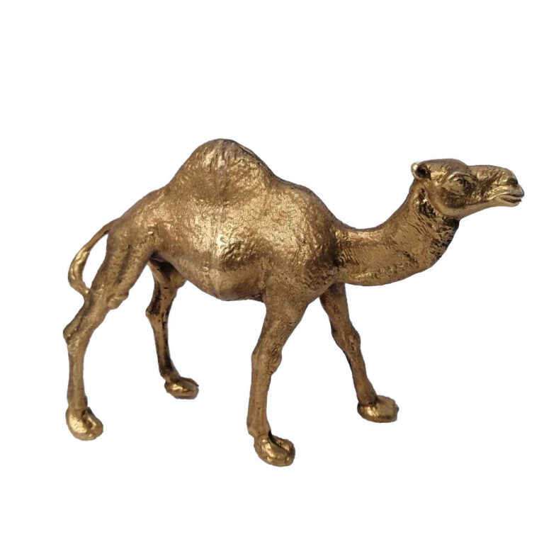 Decorative Brass Camel Figurine - Desert Wildlife Art - ShopiPersia