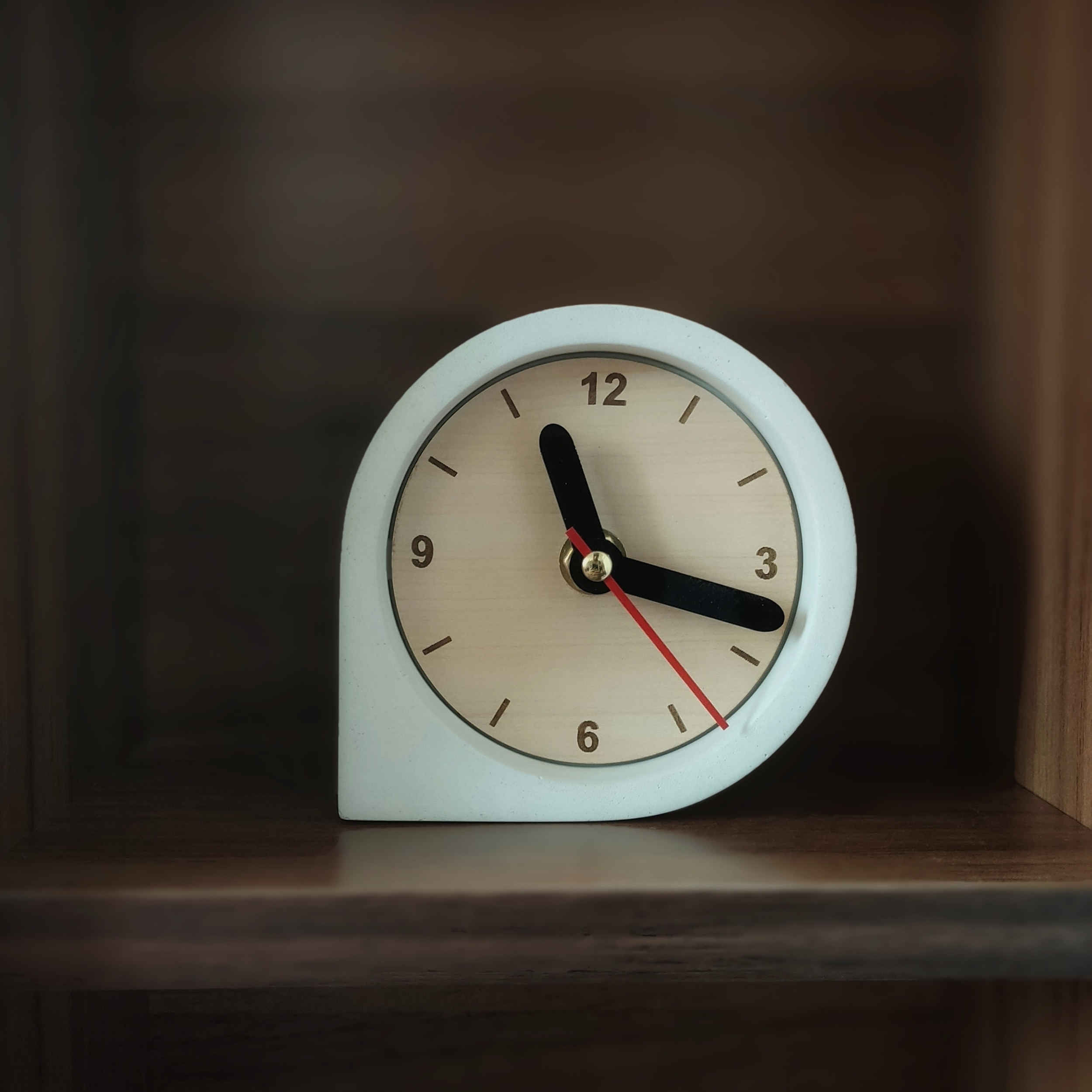 Handcrafted Concrete Desk Clock - Minimalist for Table Setting ...