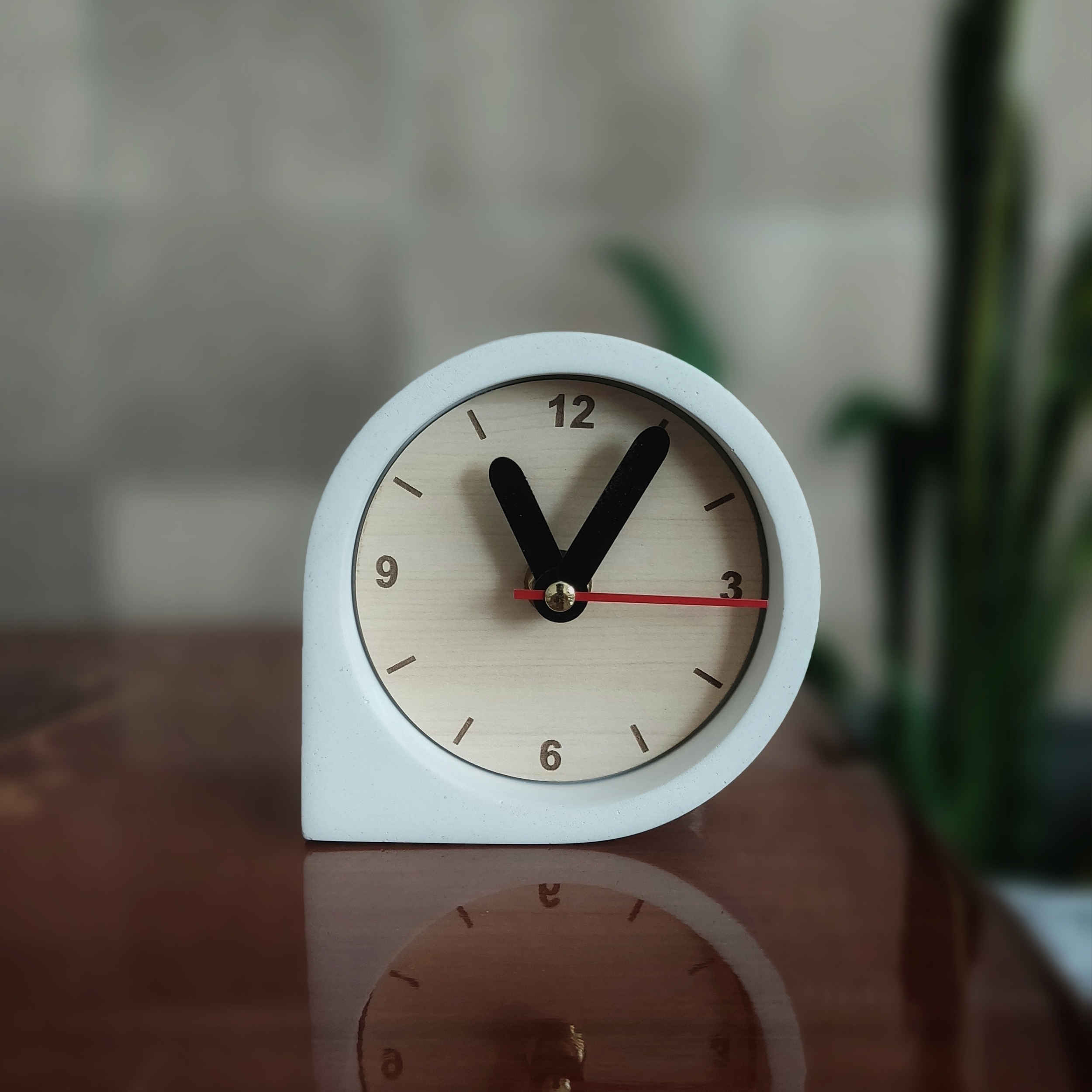 Handcrafted Concrete Desk Clock - Minimalist for Table Setting ...