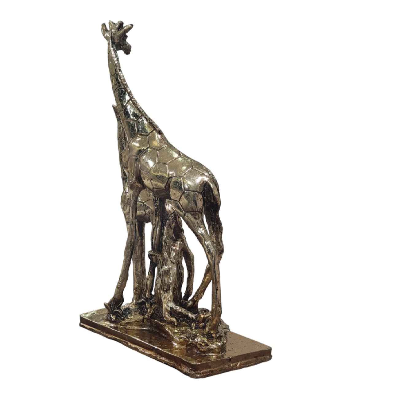 Decorative Golden Giraffe Figurine - Tall Safari Animal Sculpture ...