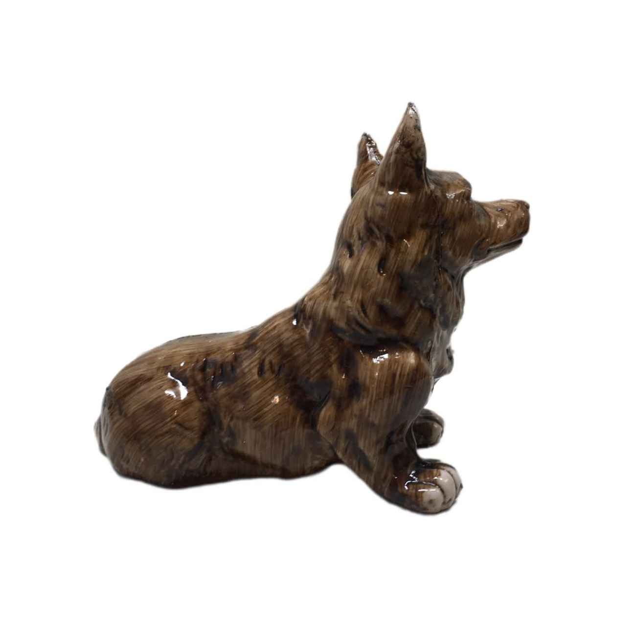 Decorative Sitting Brown Dog Figurine - Charming Pet Sculpture ...