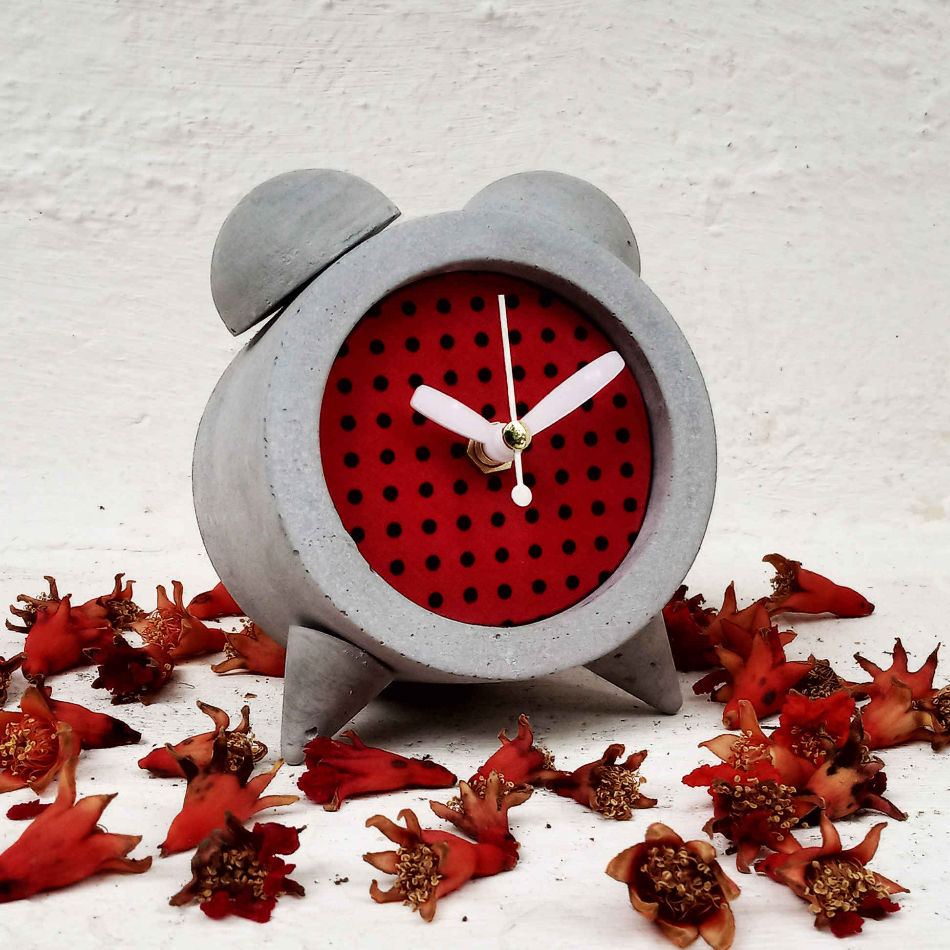 Handmade Concrete Twin Bell Clock for Work & Home - ShopiPersia
