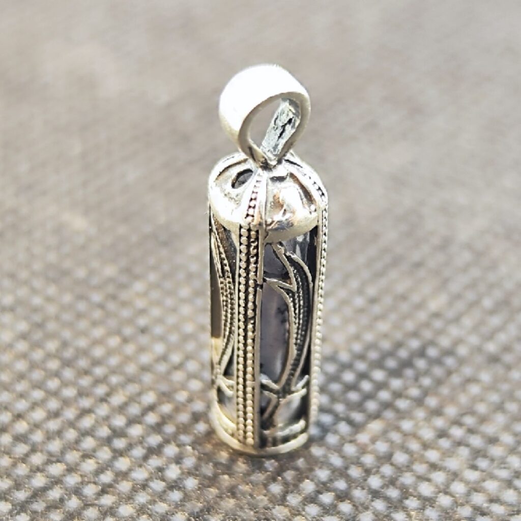 Islamic Silver Pendant for Shia with Hirz of Imam Jawad - ShopiPersia