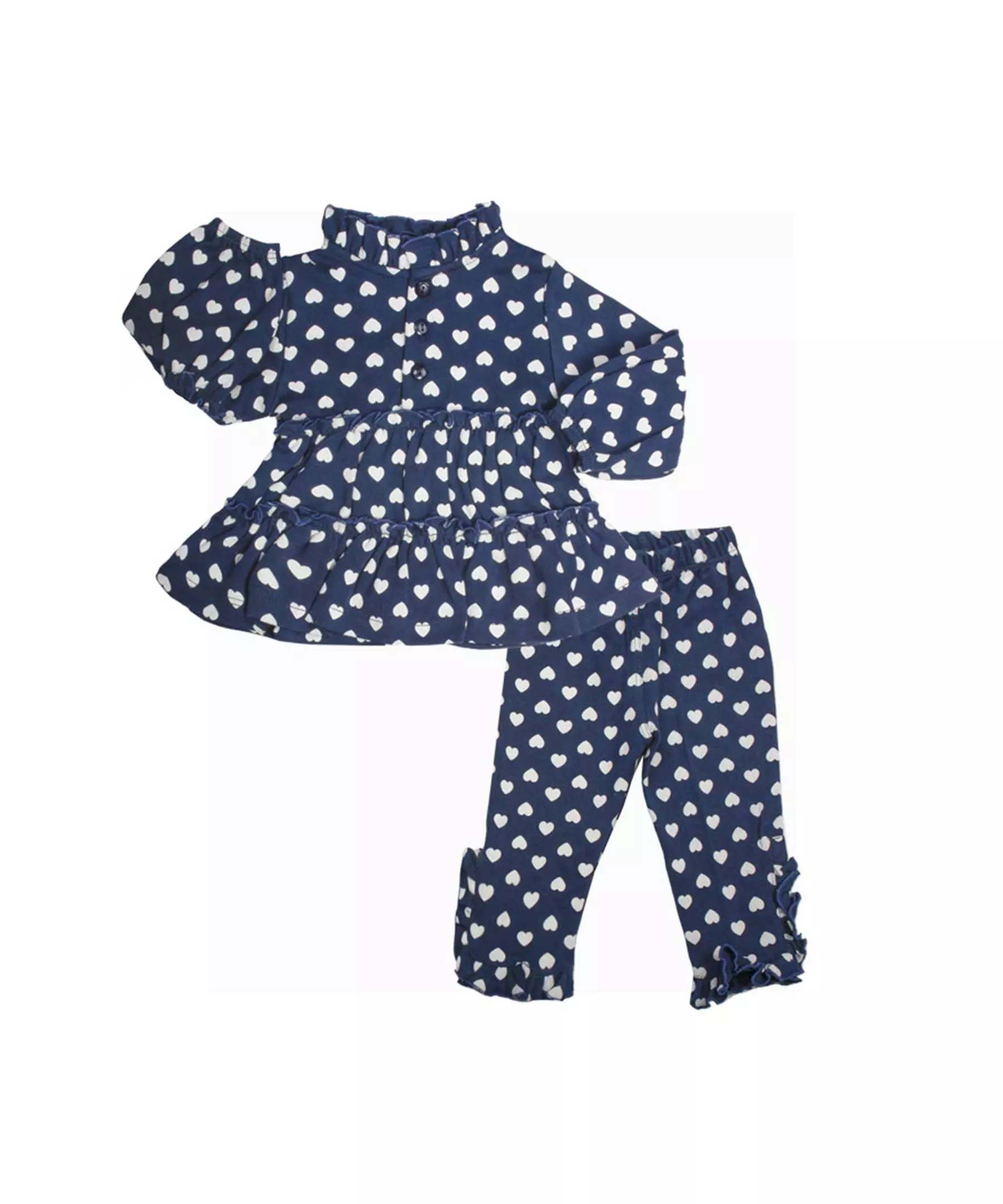 Baby Girl’s Long Sleeve Heart Design Pajama Set - ShopiPersia