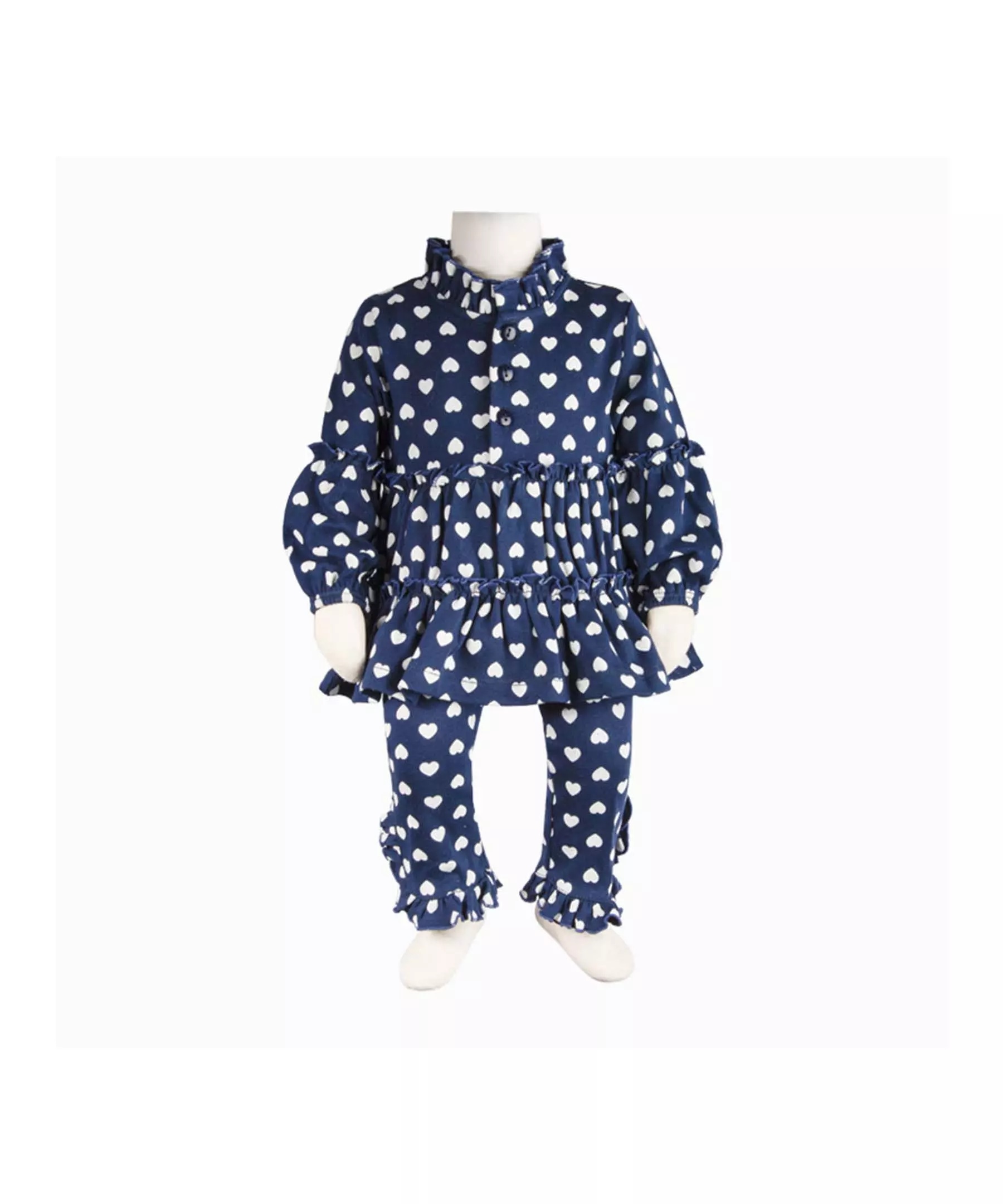 Baby Girl’s Long Sleeve Heart Design Pajama Set - ShopiPersia