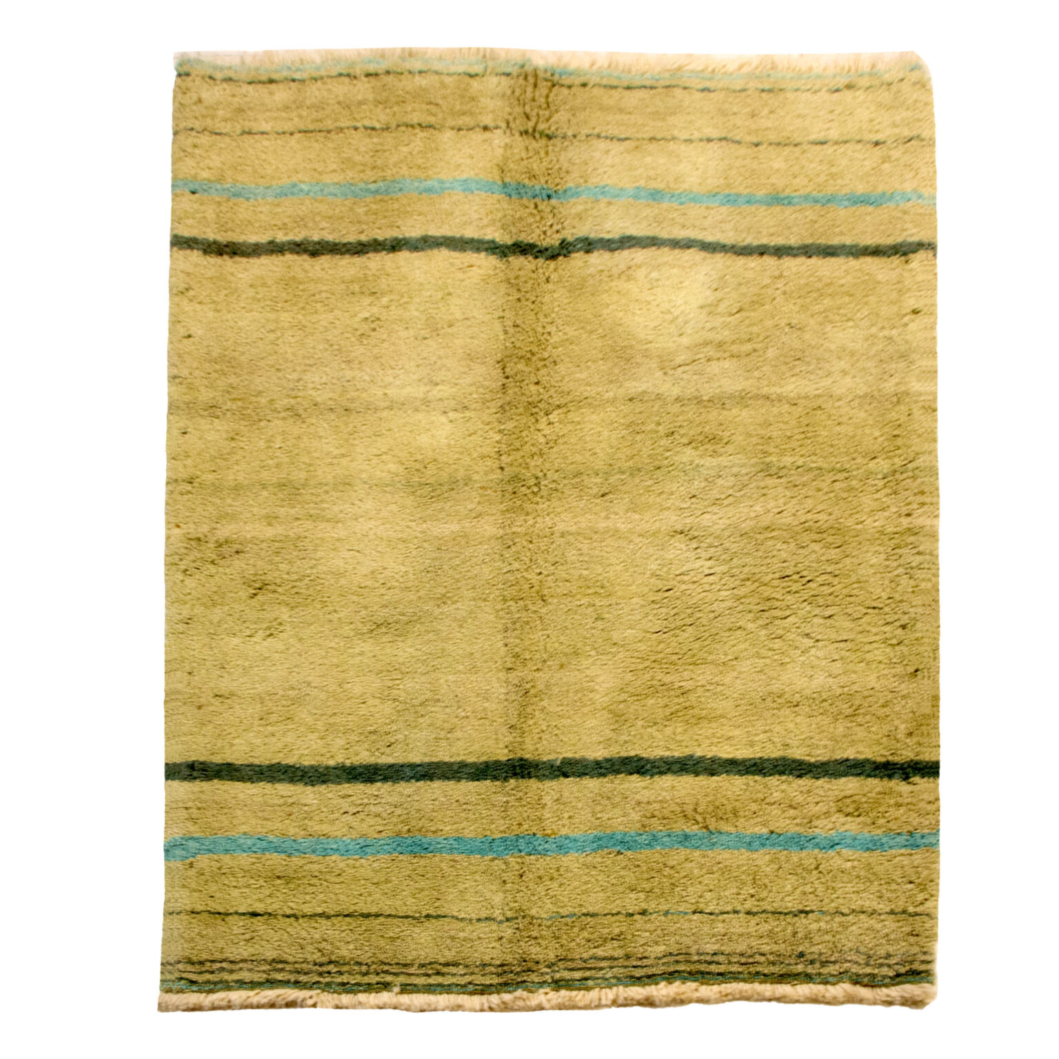 Persian Gabbeh Rug with Wool Handwoven in Khorasan Yellow - ShopiPersia