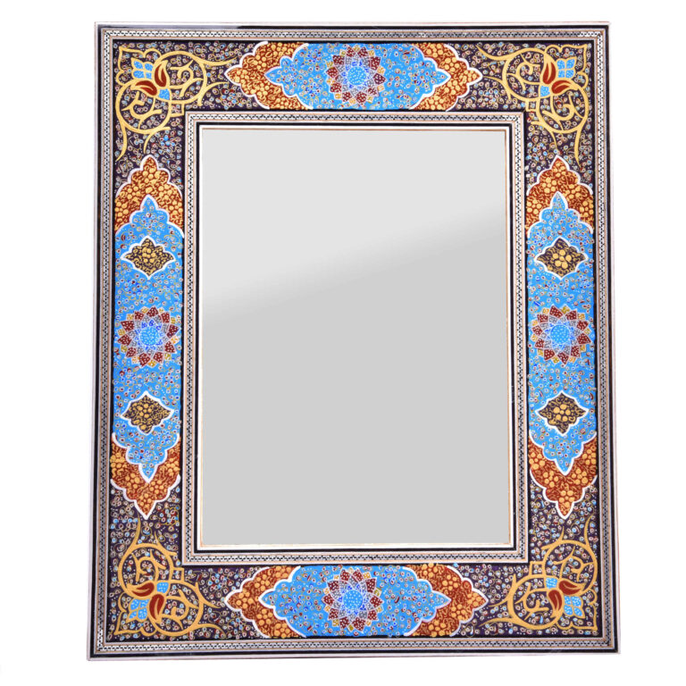 Persian Wooden Mirror Frame – Khatamkari Mahor Design - ShopiPersia