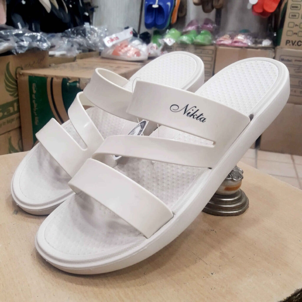 White Ihram slippers for Hajj Umrah for Men G420 - ShopiPersia