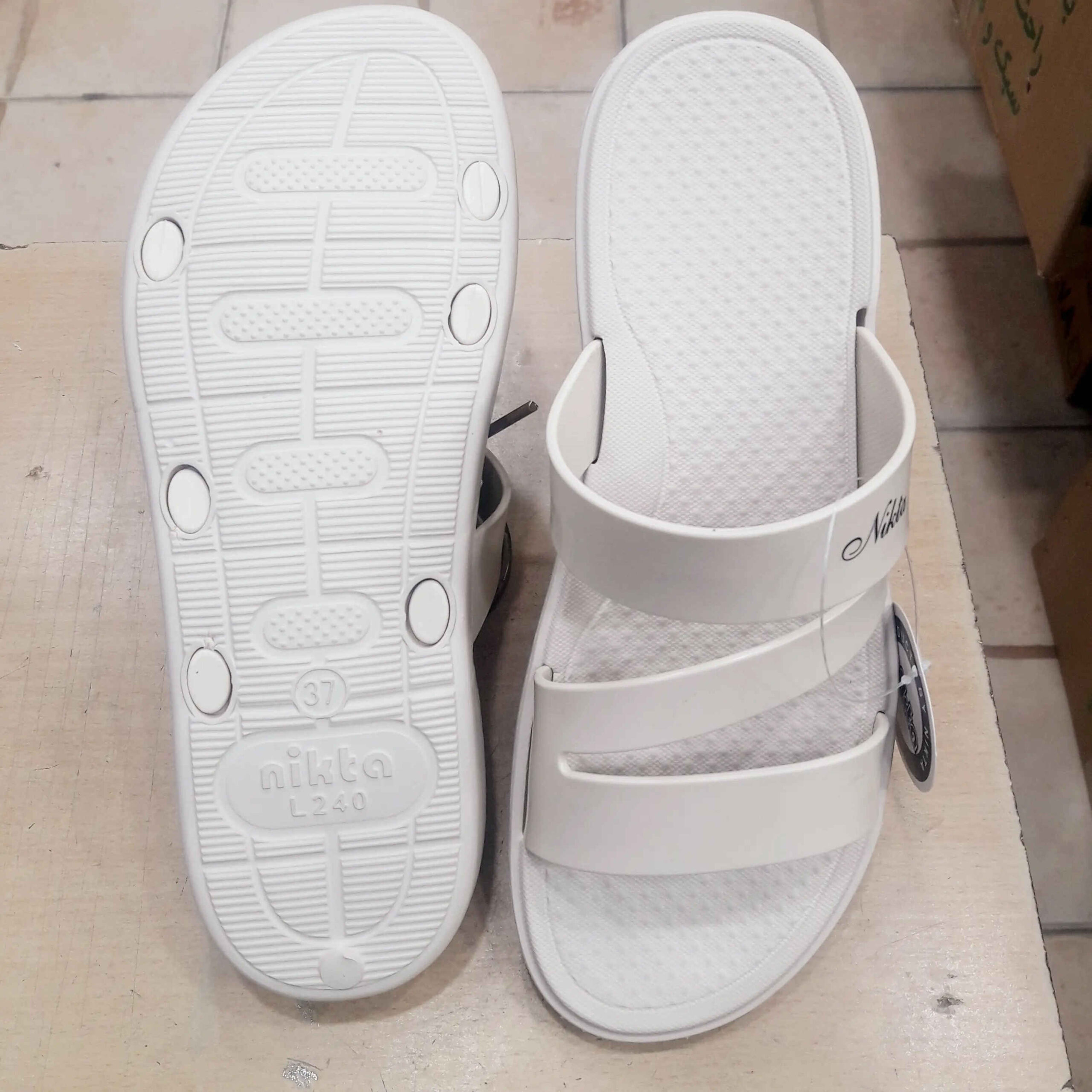 White Ihram slippers for Hajj Umrah for Women G4660 - ShopiPersia
