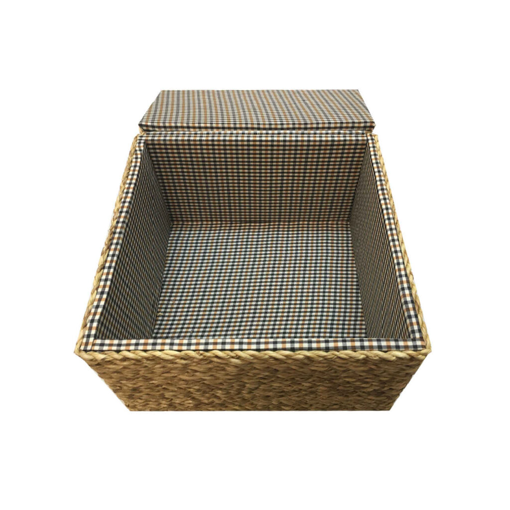 Woven Basket Handwoven with Lid Model Kamelia - ShopiPersia