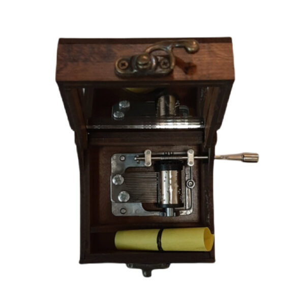 Wooden Musical Box With Traditional Pattern & Mirror Inside - ShopiPersia