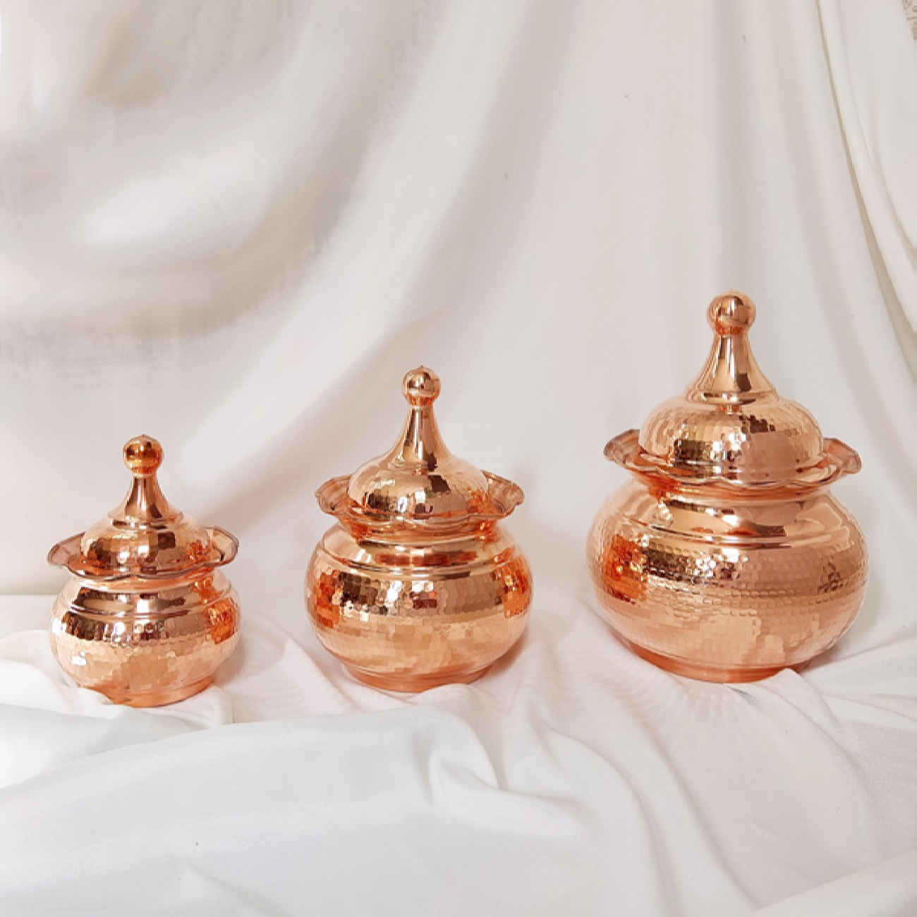 Handcrafted Copper Storage Jar - Ideal for Kitchen Organization - Set ...