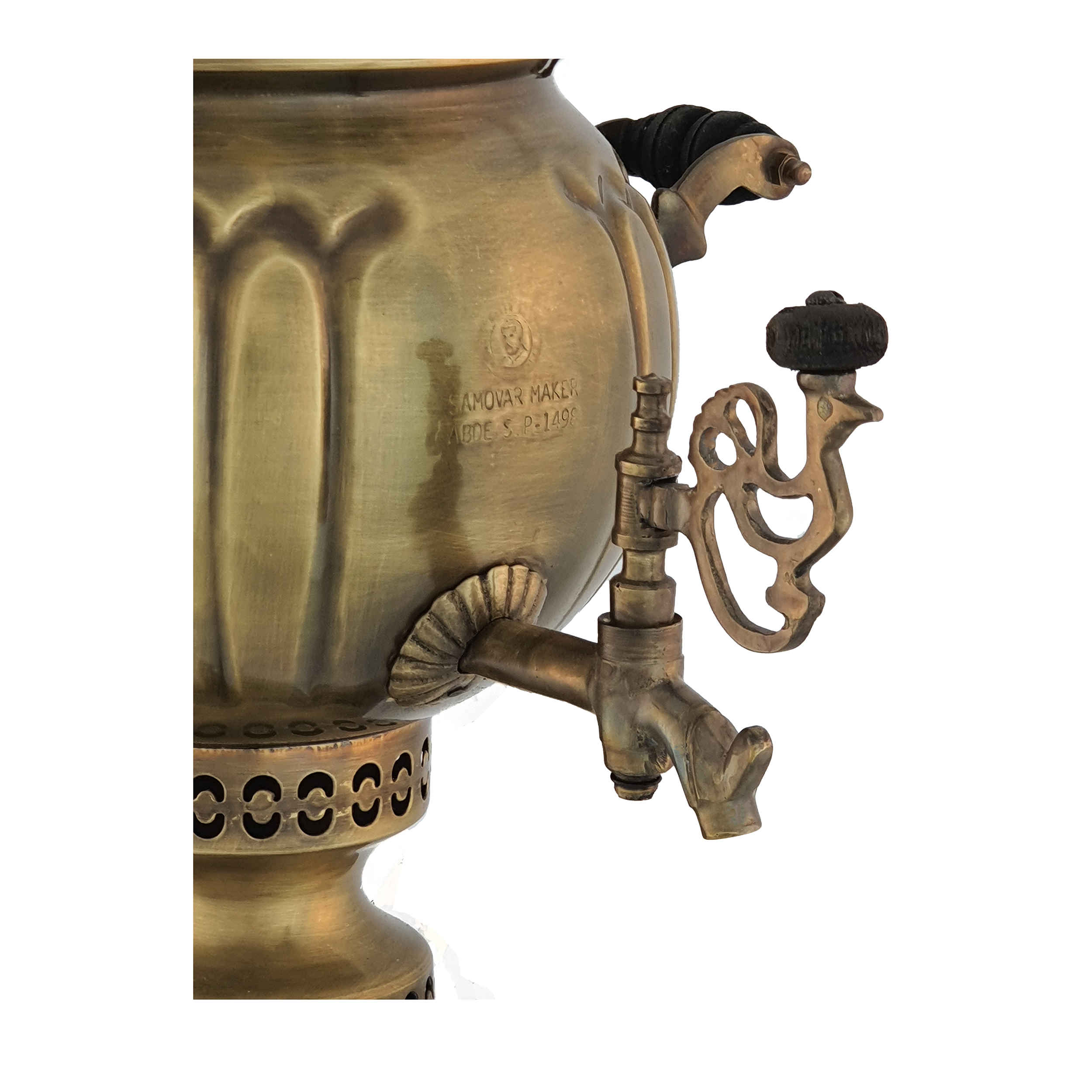 Persian Brass Samovar Decorative Charcoal Tea Maker 3.5 Liter - ShopiPersia