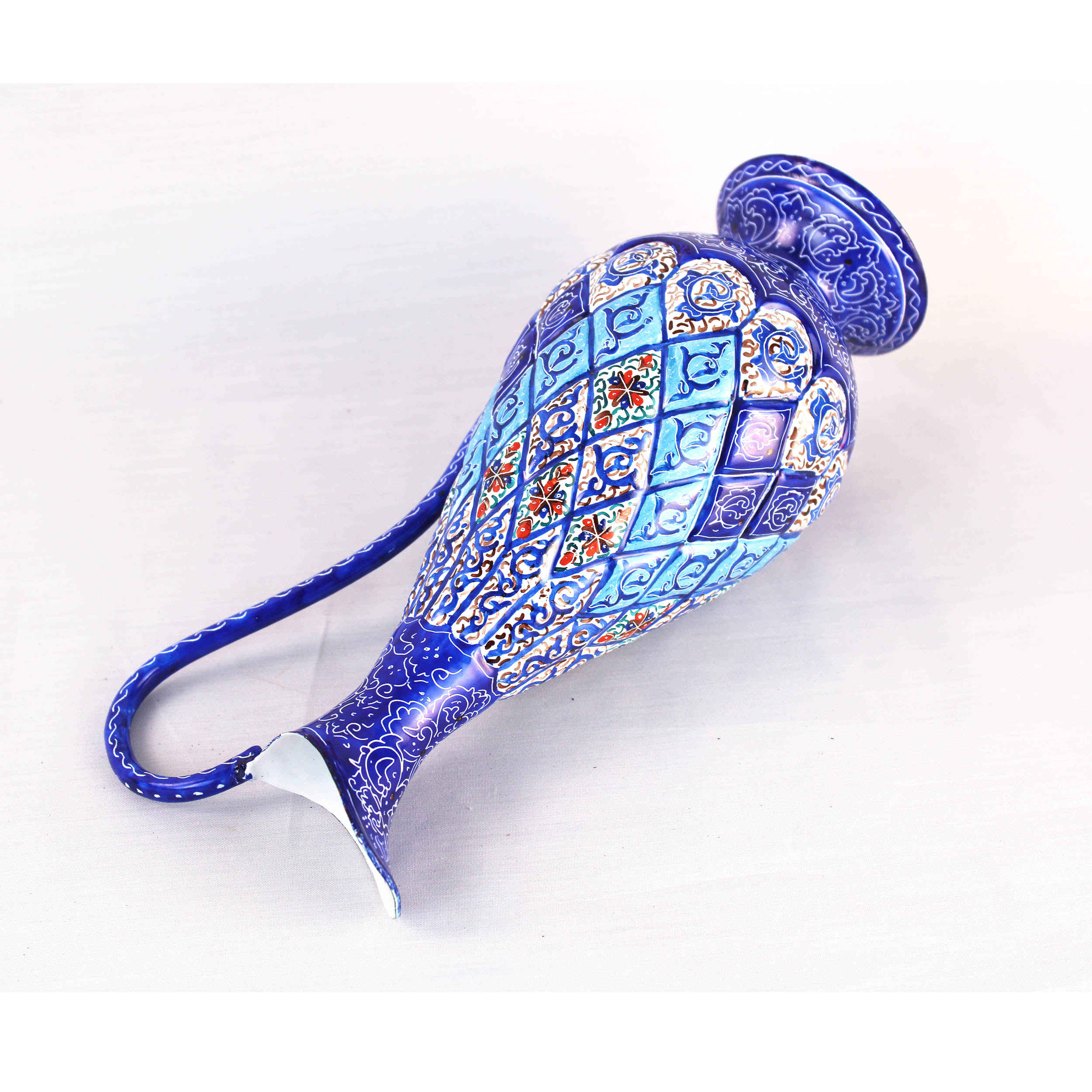 Decorative Pitcher Handpainted With Persian Minakari & Copper - ShopiPersia