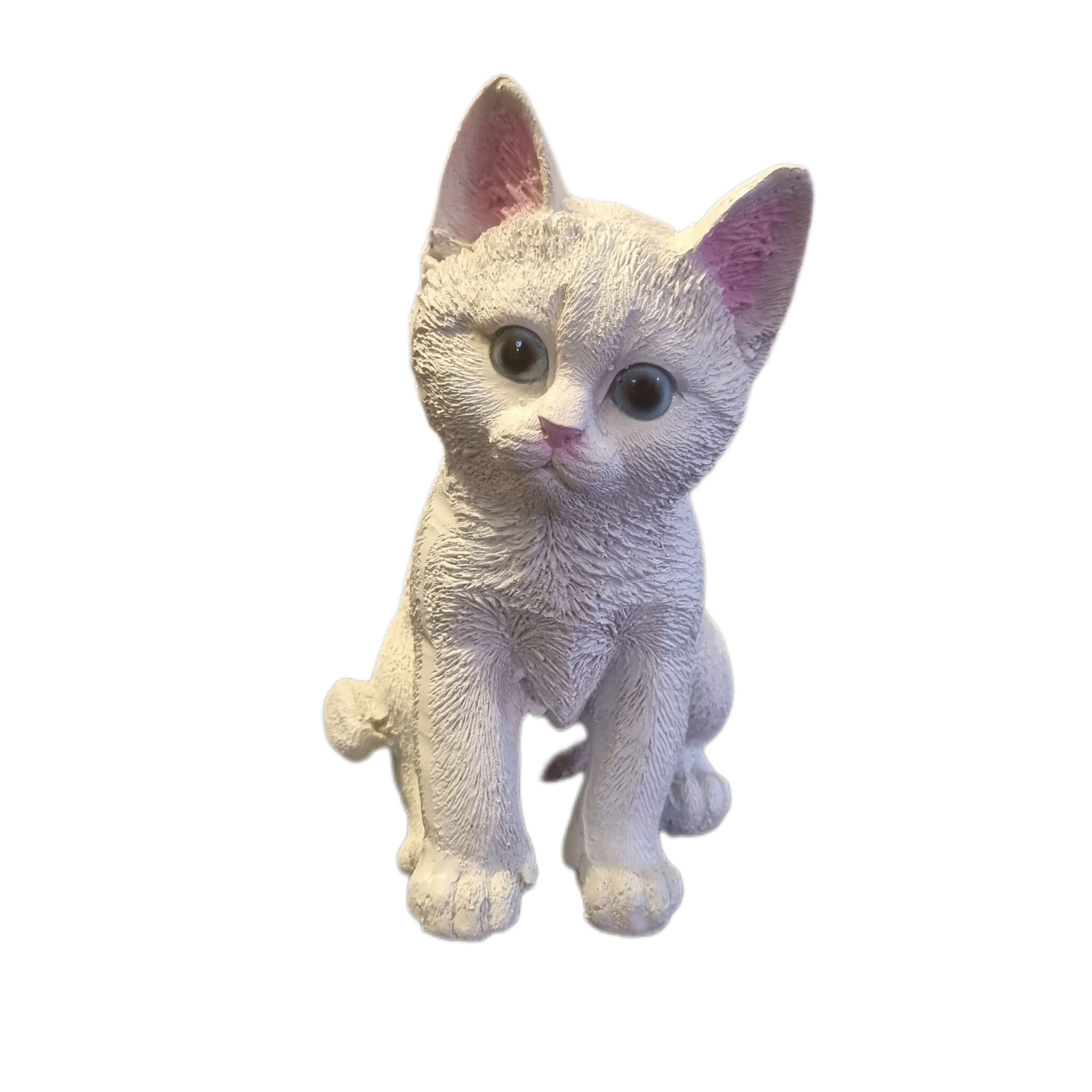 Decorative Sitting Kitten Figurine - Cute Cat Sculpture - ShopiPersia