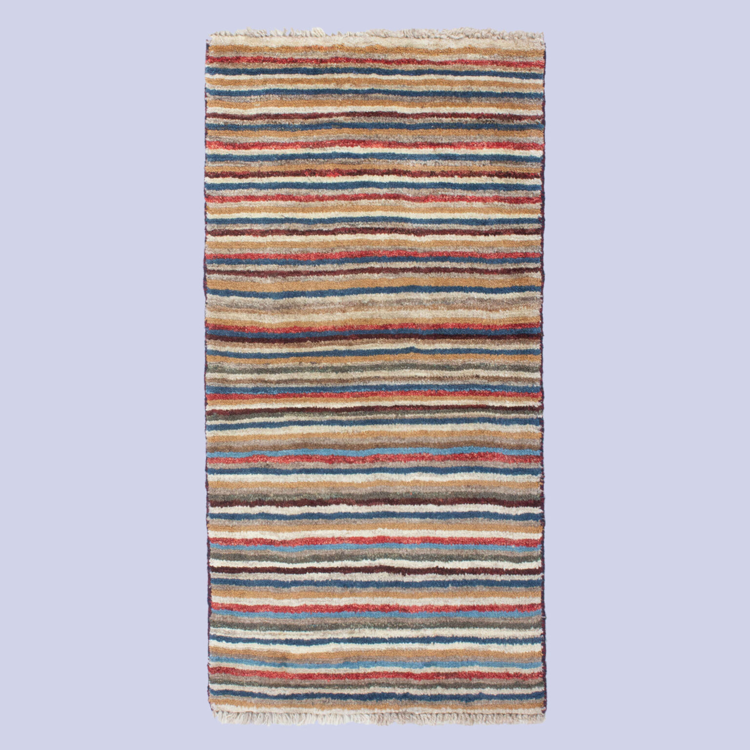 Gabbeh Wool Rug Handwoven in Iran Striped - ShopiPersia