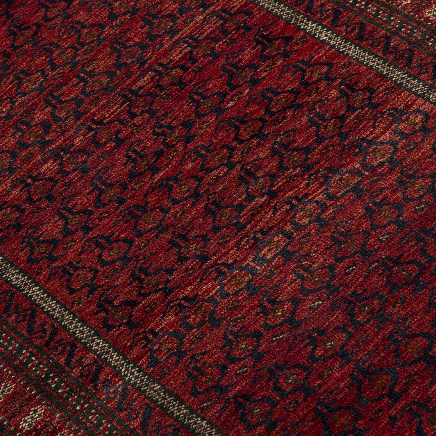 Genuine Persian Wool Carpet Hand-Knotted in Baluchistan Bordered ...