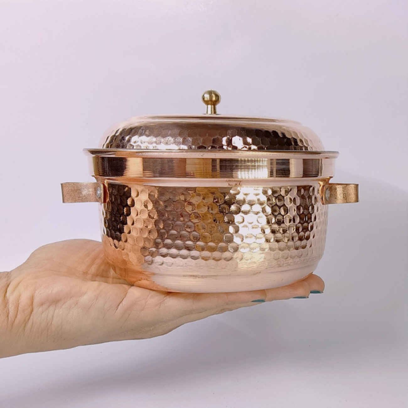 Persian Copper Stock Pot - Traditional Hammered Cooking Style - ShopiPersia