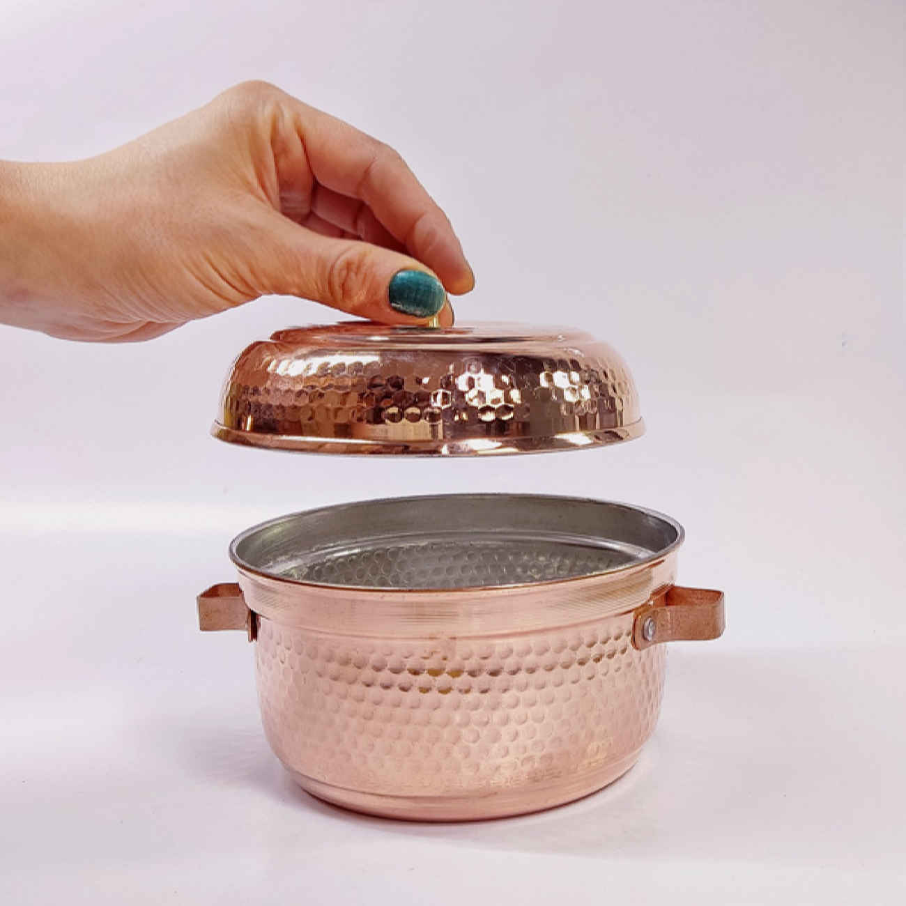 Persian Copper Stock Pot - Traditional Hammered Cooking Style - ShopiPersia