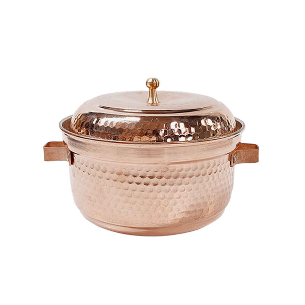 Persian Copper Stock Pot - Traditional Hammered Cooking Style - ShopiPersia
