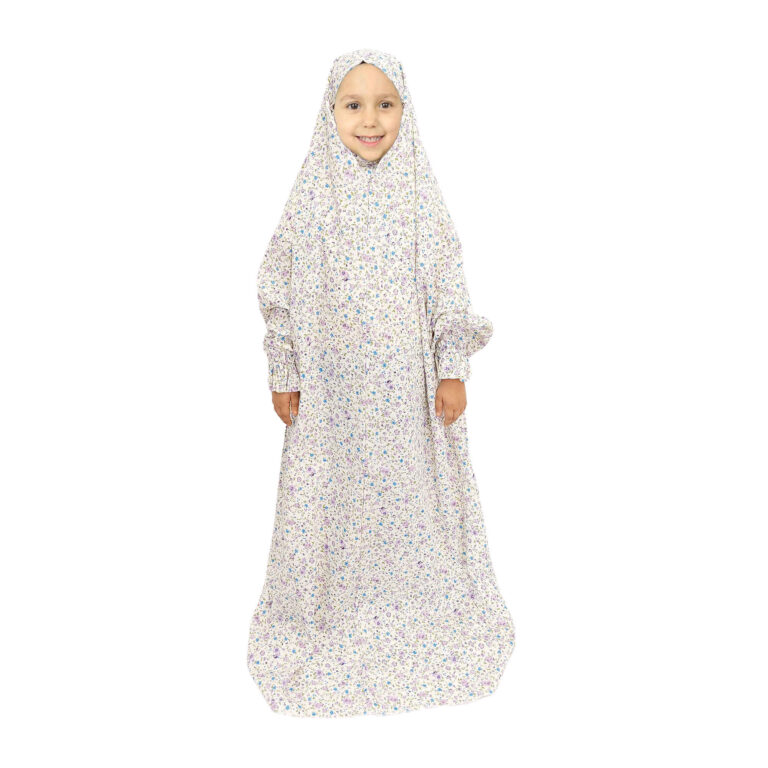 Islamic Girls' Namaz Chador with Tetron Fabric Model Rahil - ShopiPersia