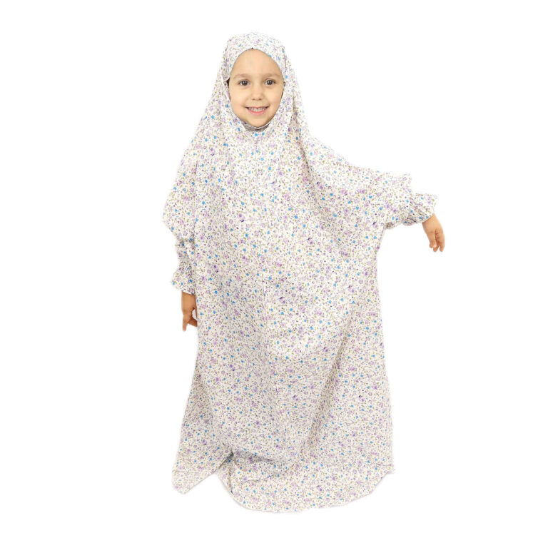 Islamic Girls' Namaz Chador with Tetron Fabric Model Rahil - ShopiPersia