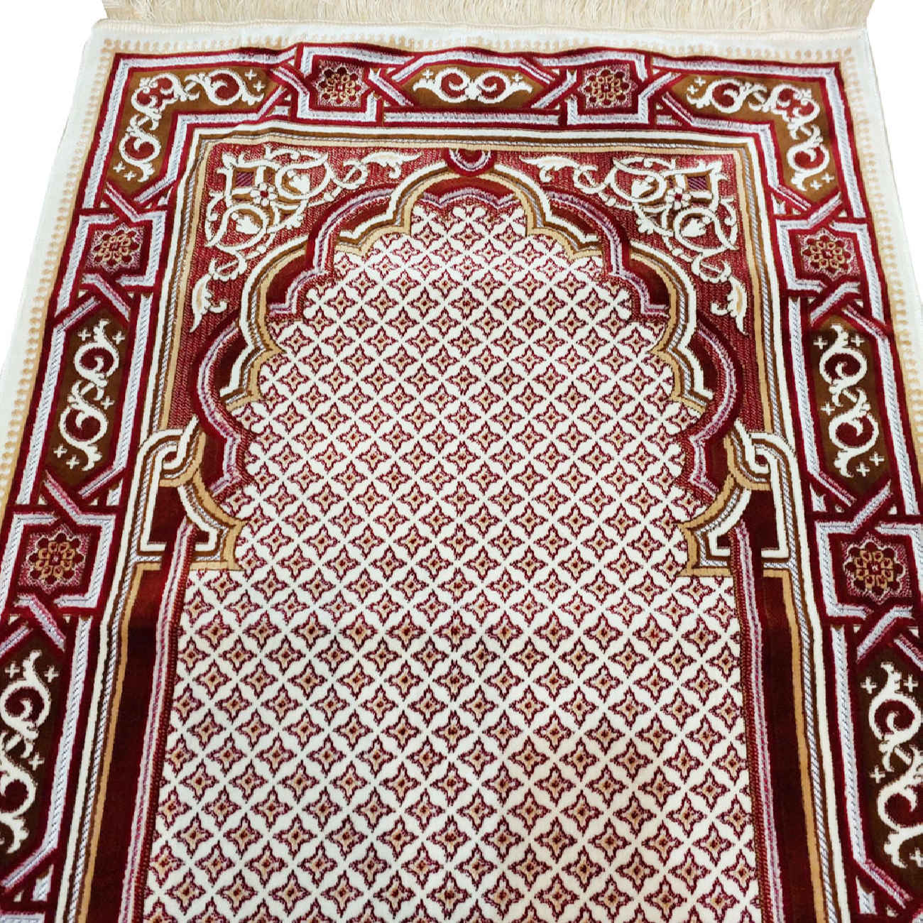 Islamic Padded Prayer Rug Sajadah Mihrab Design - ShopiPersia