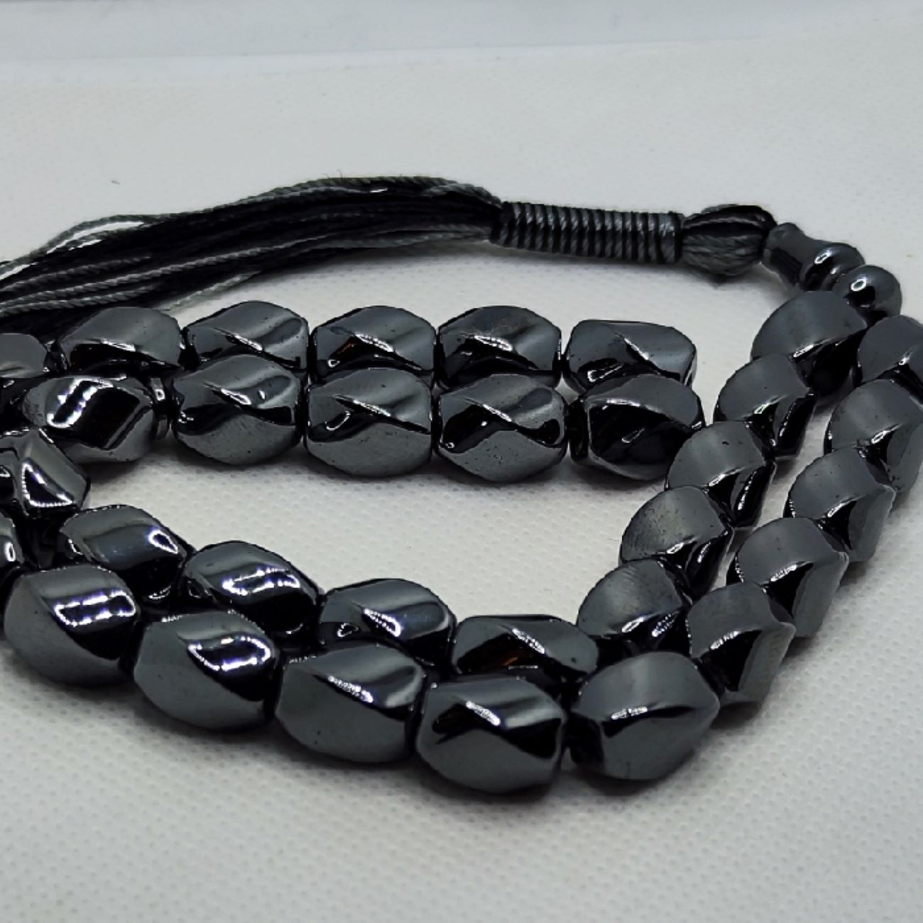 Islamic Hematite Rosary Crafted with 33 Prayer Beads Tasbih - ShopiPersia