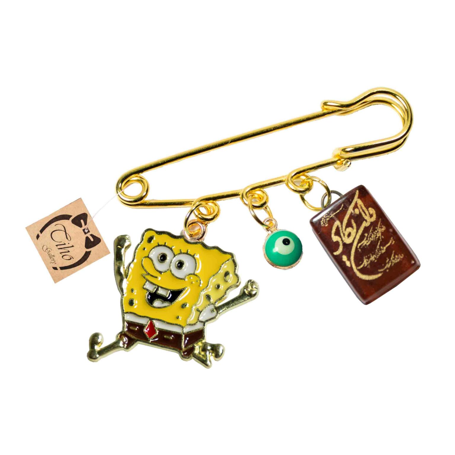 Islamic Safety Pin Brooch for Newborn Van Yakad & Spongebob - ShopiPersia