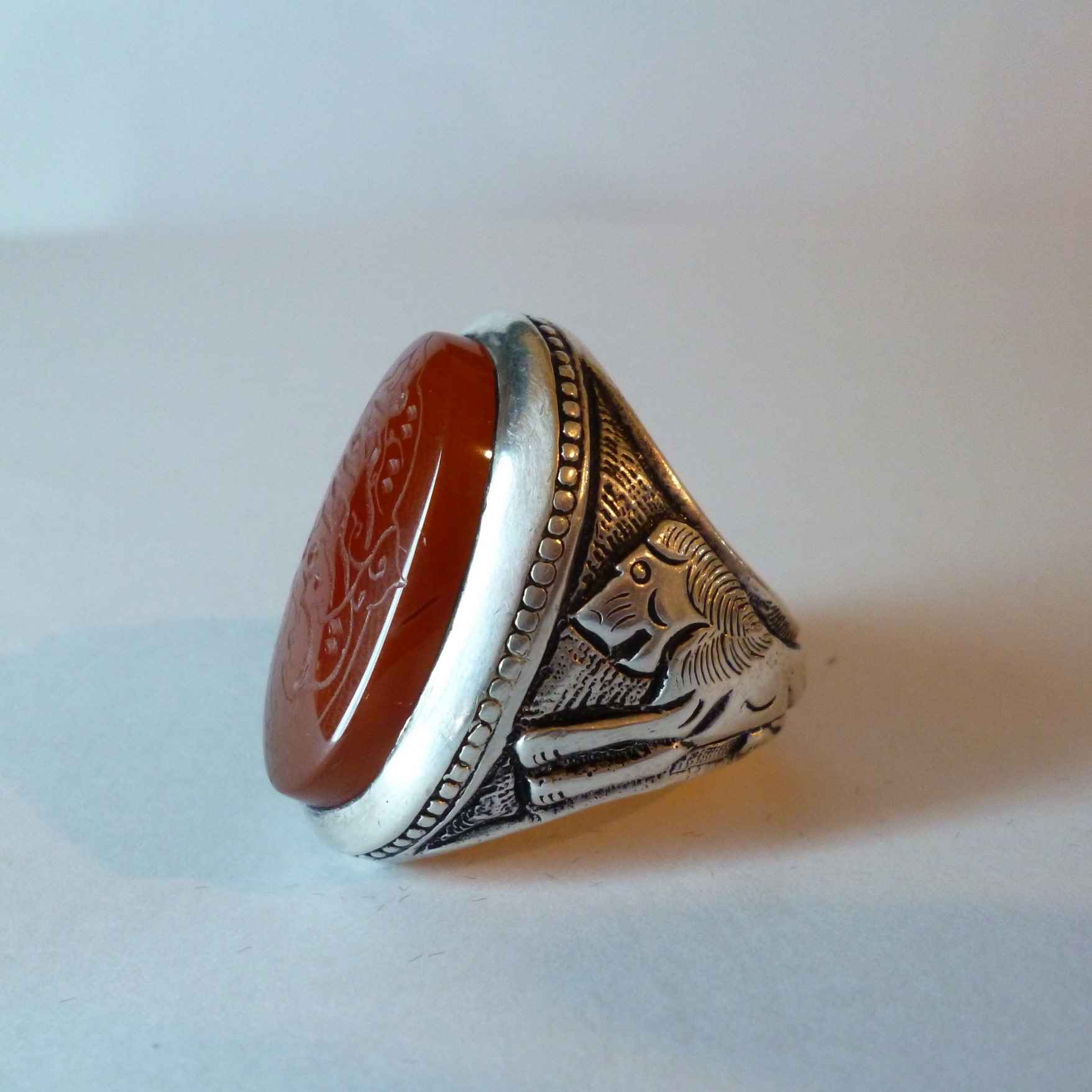 Islamic Agate Silver Ring for Men Elegance