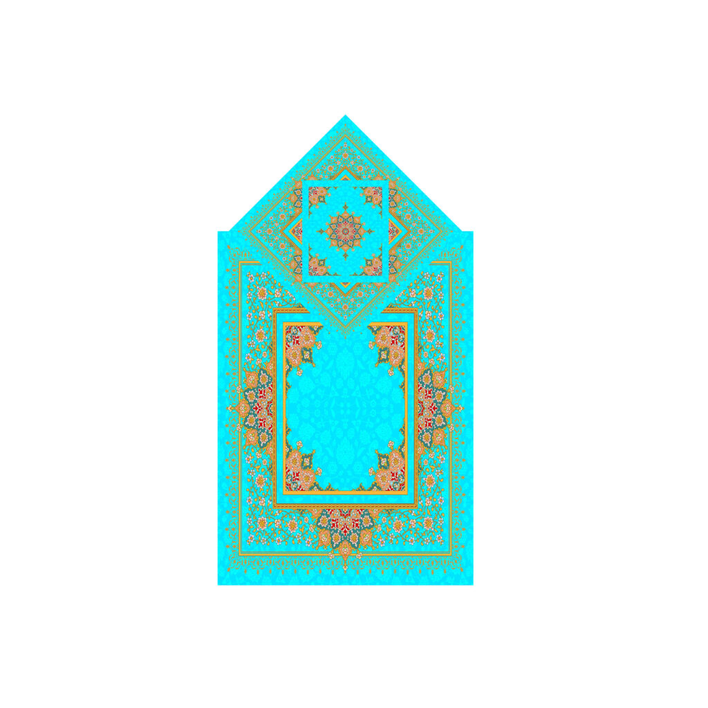 Islamic Velvet Thin Prayer Mat Sajadah Traditional Eslimi Design ...