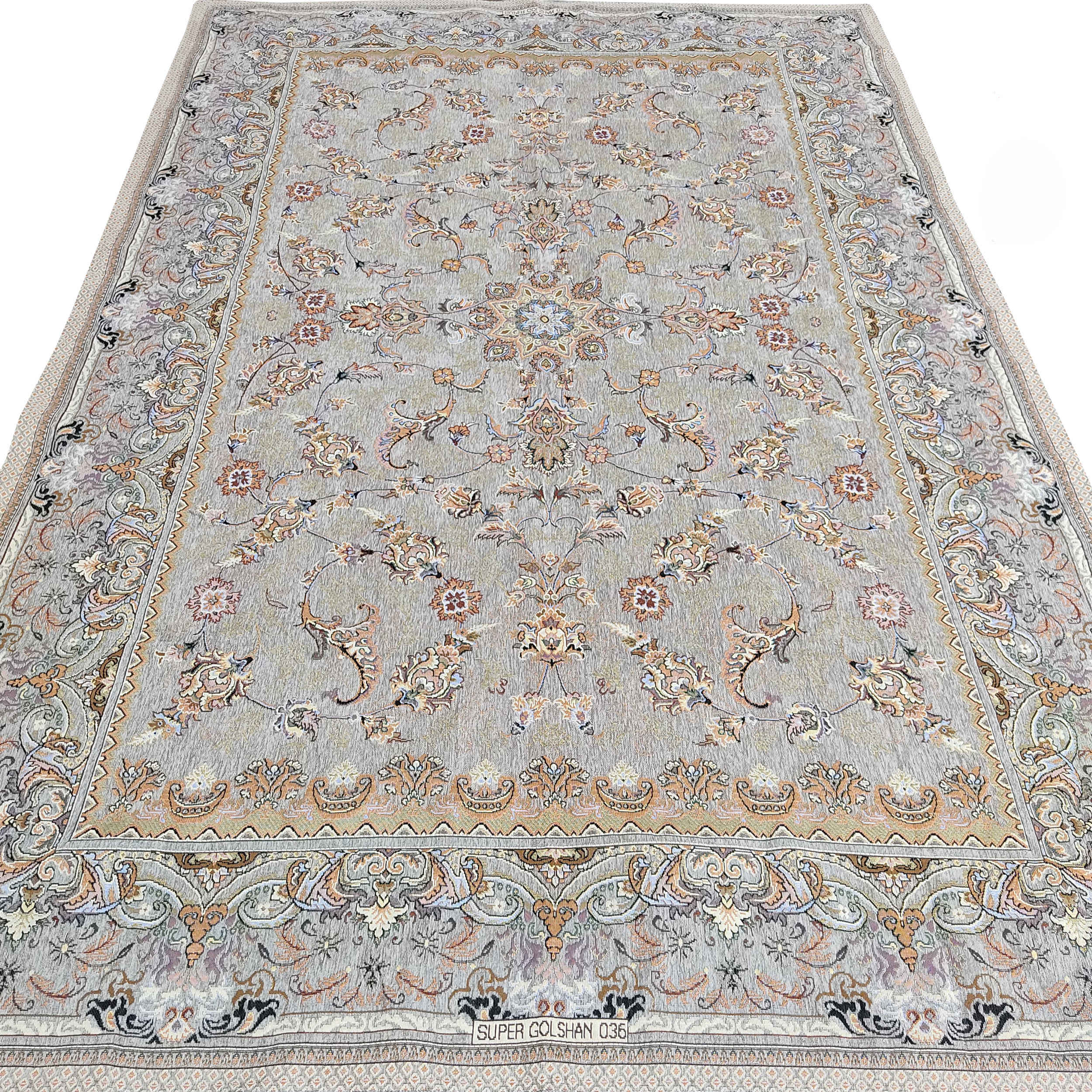 Large Boho Persian Style Indoor Floor Mat Floral Design - ShopiPersia