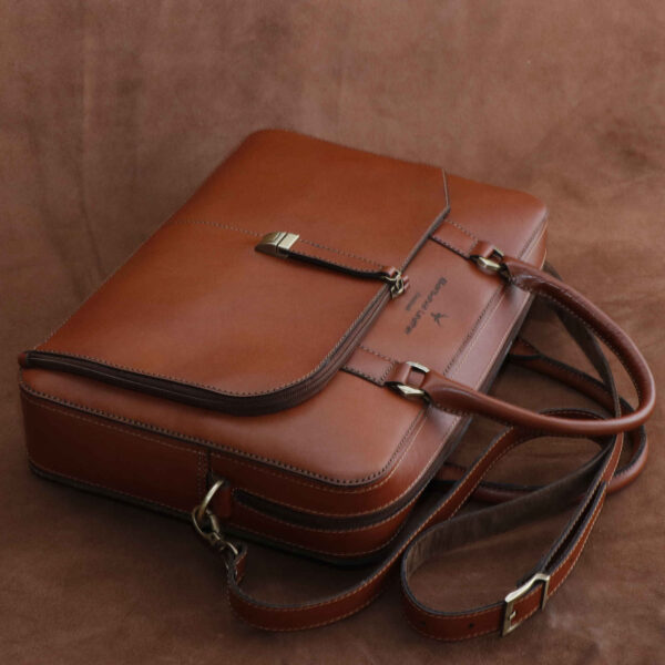 Persian Natural Leather Briefcase for 14 Inch Laptop - 1109B - ShopiPersia