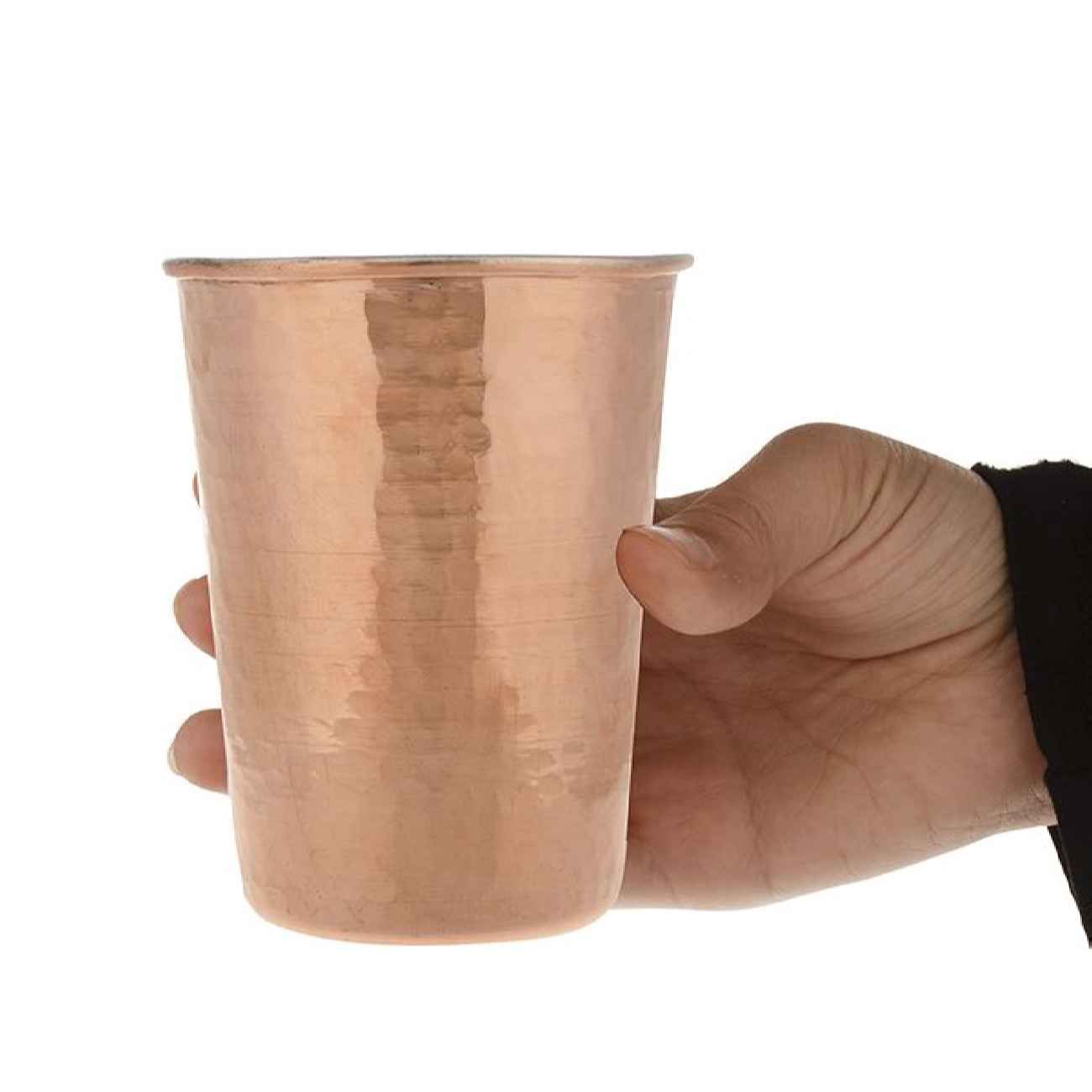 Persian Copper Cup - Handcrafted with Handle for Cold Drinks - Hammered ...