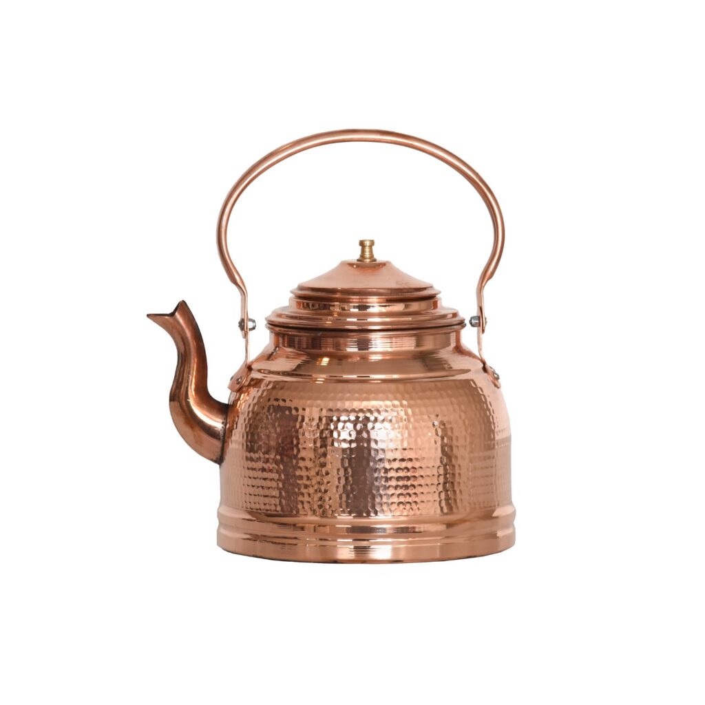 Persian Copper Double Teapot Handmade & Hammered Arya - ShopiPersia
