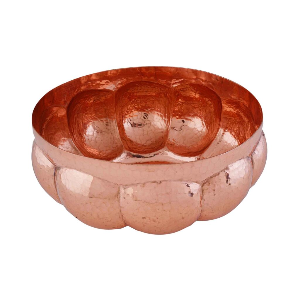 Copper Serving Bowl Suitable for Fruits and Sweets Hammered Wave ...