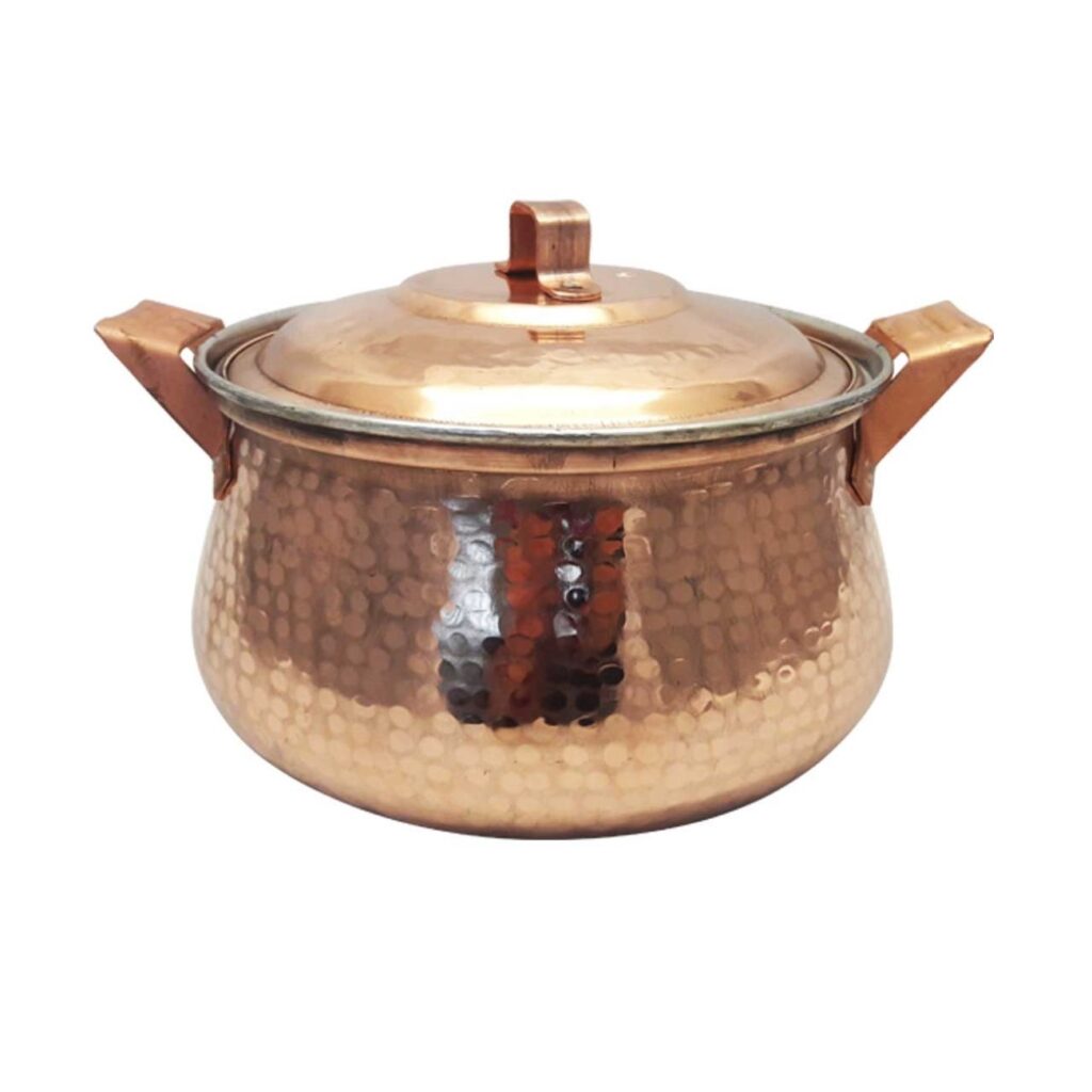 Persian Copper Stock Pot Hammered Model Hamoon - ShopiPersia
