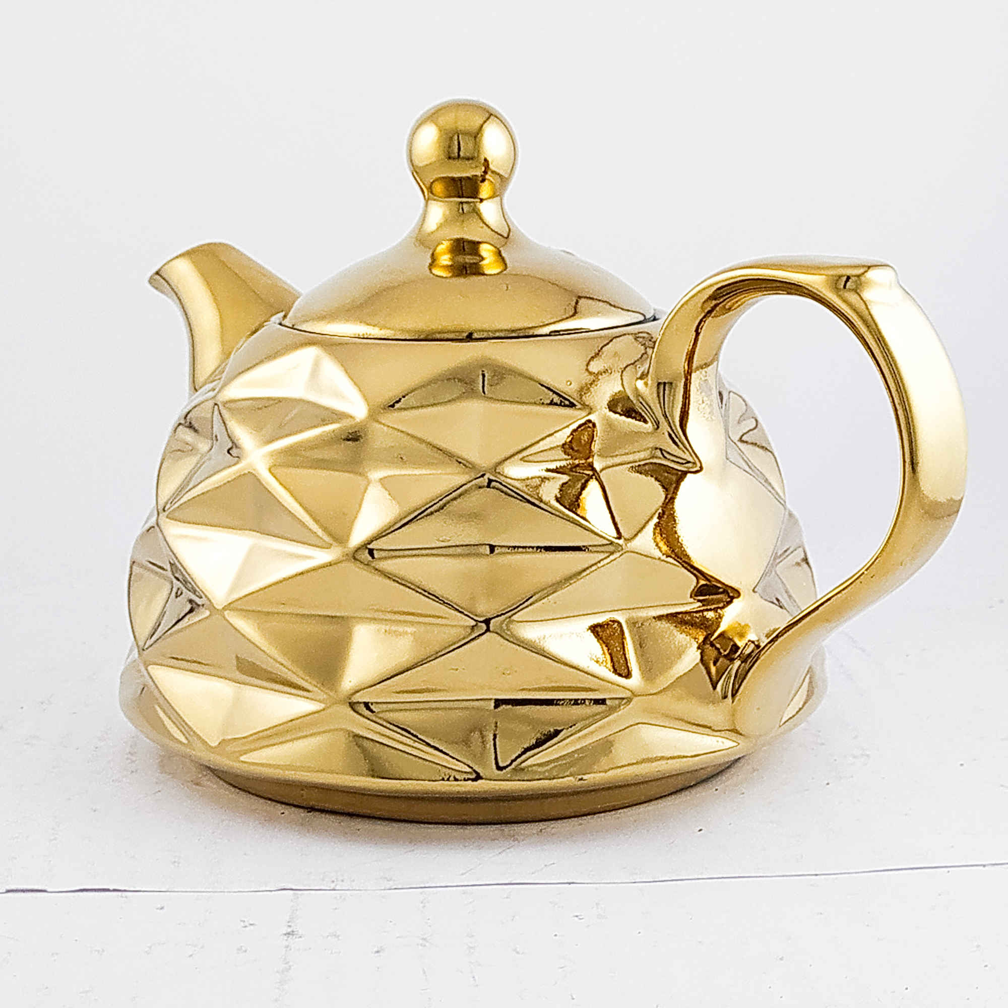 Porcelain Teapot with Geometric Design - ShopiPersia