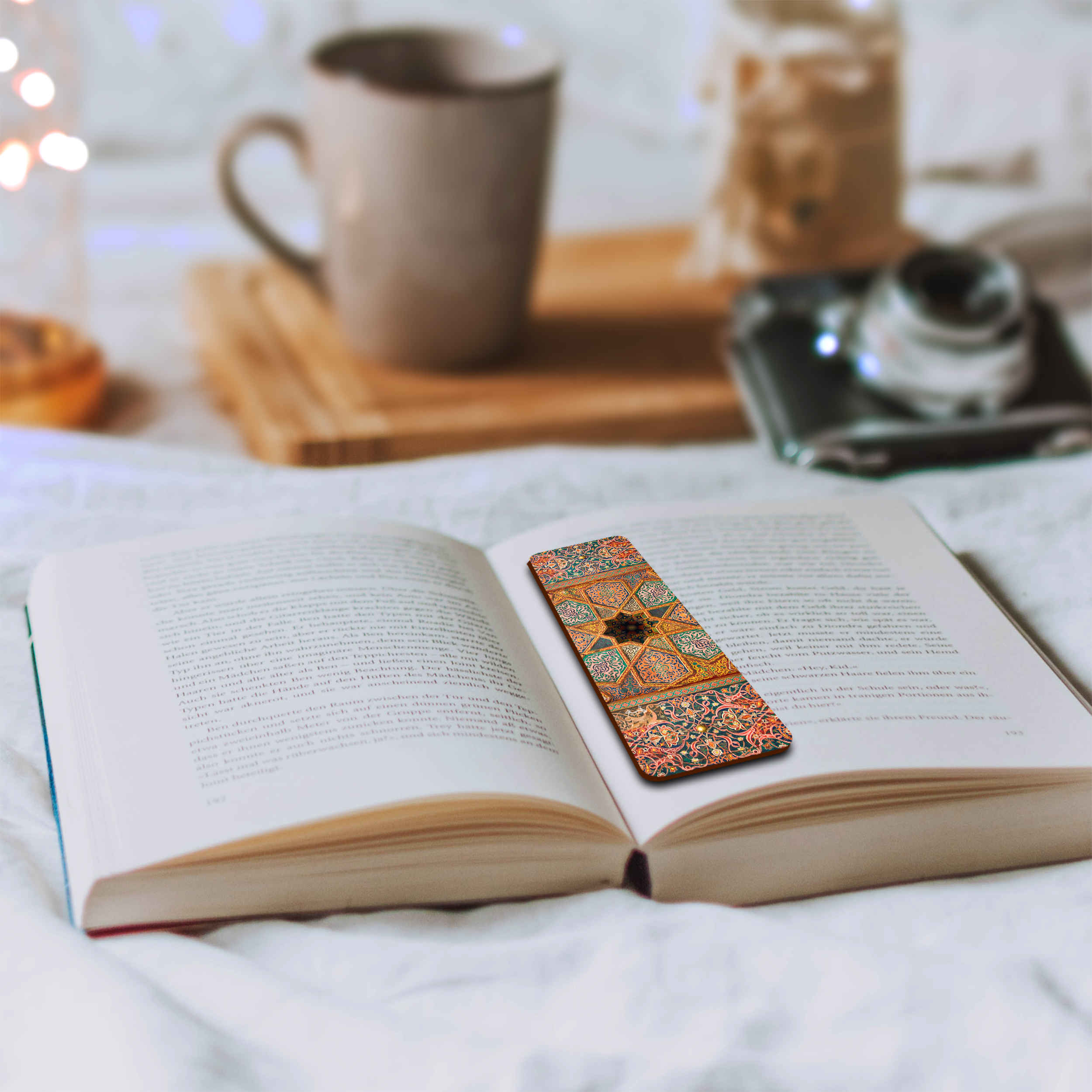Artistic Persian Inspired Wooden Bookmark Traditional Design - ShopiPersia