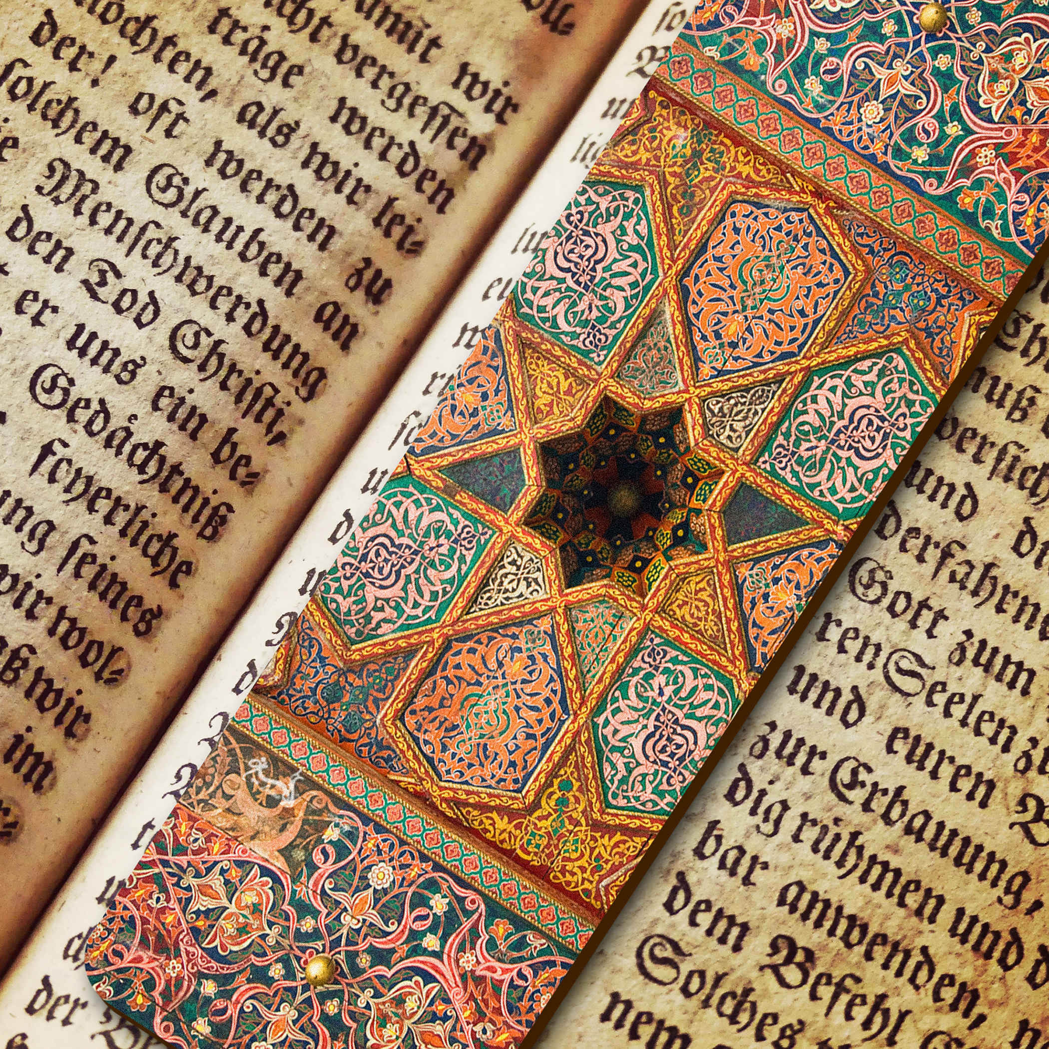 Artistic Persian Inspired Wooden Bookmark Traditional Design - ShopiPersia