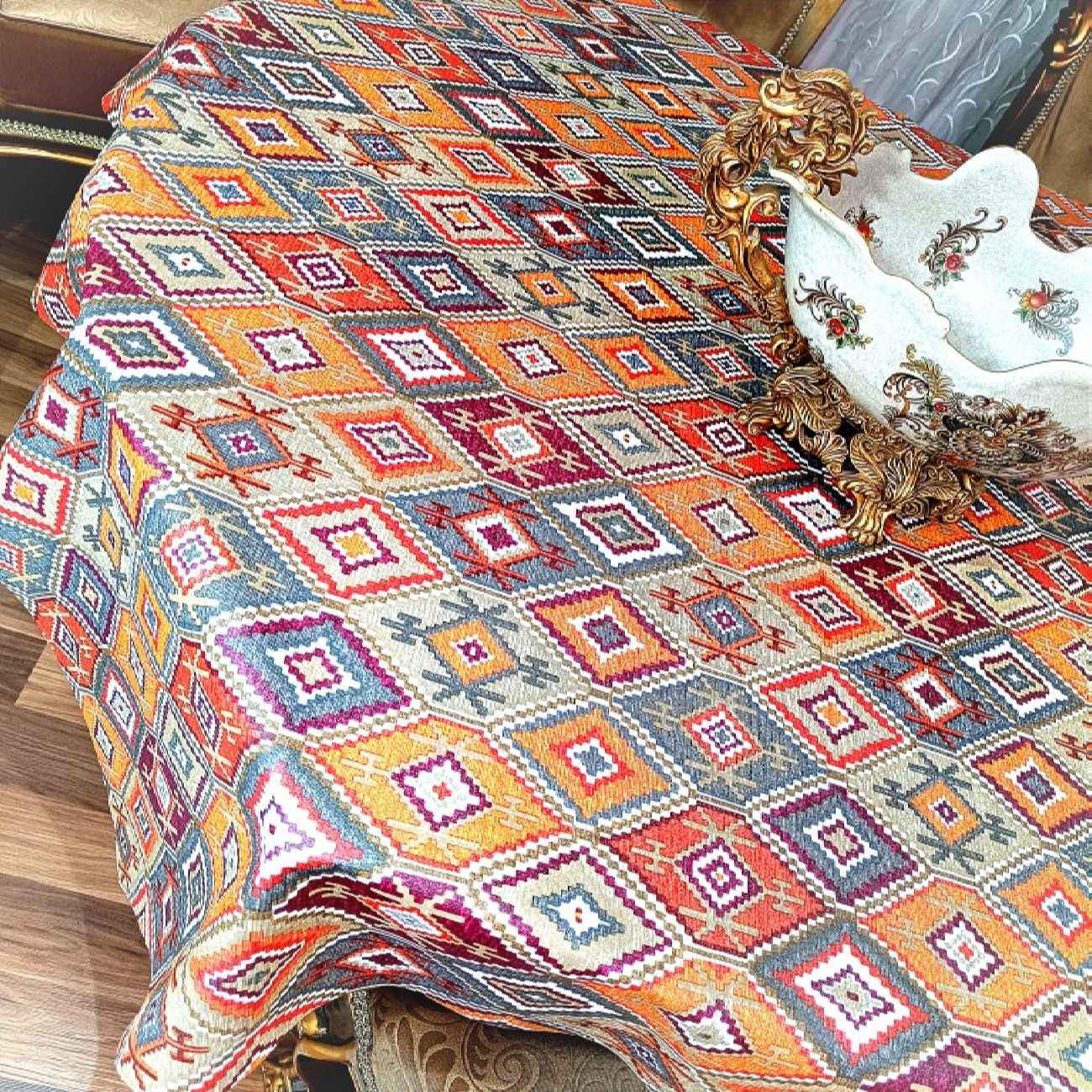 Tablecloth Inspired by Persian Kilim with PVC Fabric - ShopiPersia