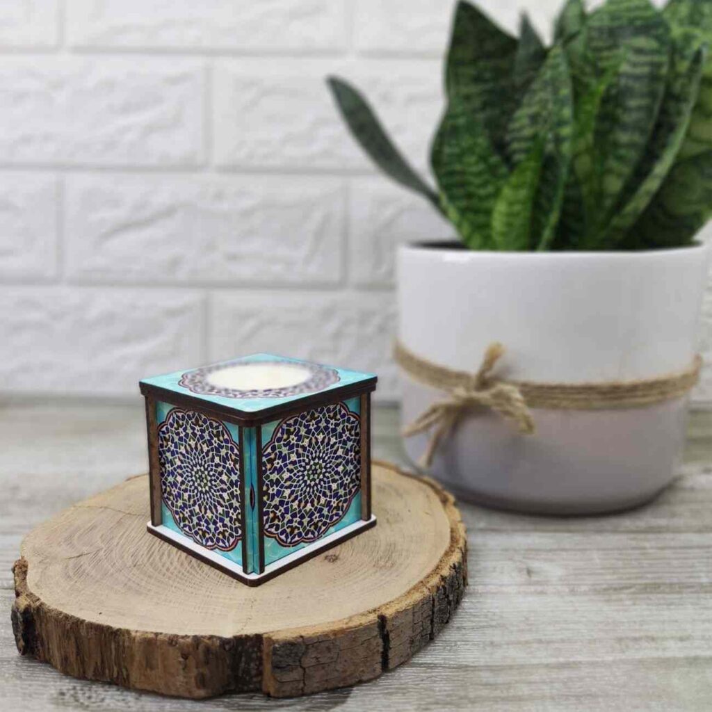 Tealight Candle Holder Persian Inspired with Eslimi Design - ShopiPersia