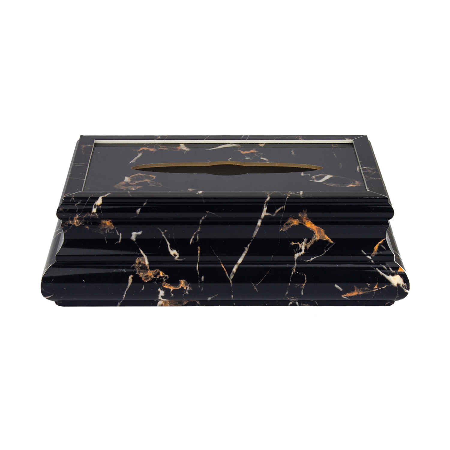 Waste Basket & Tissue Box Cover Set Marble Design - ShopiPersia