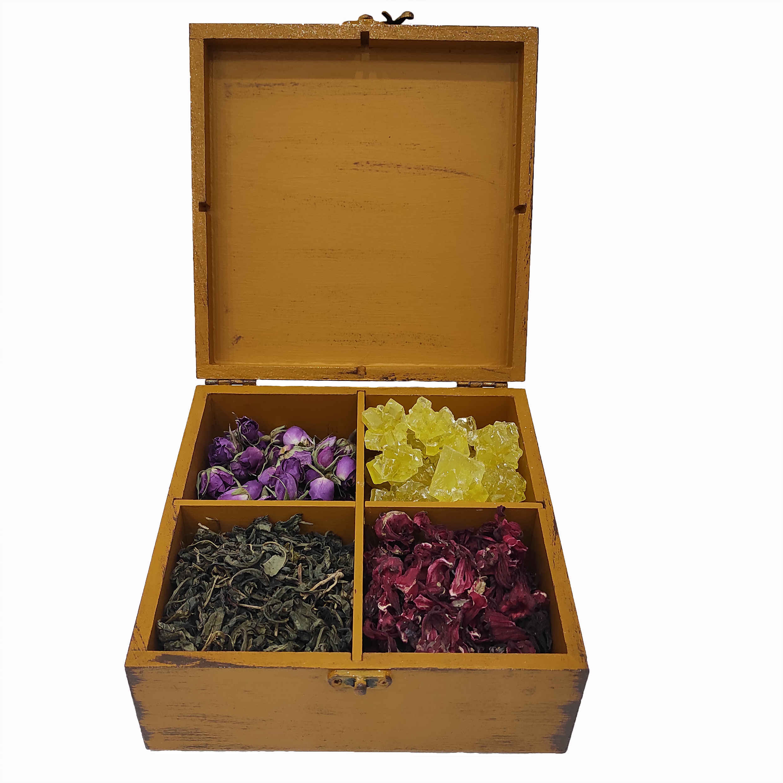 Wooden Candy Box Featuring Mandala Design - ShopiPersia