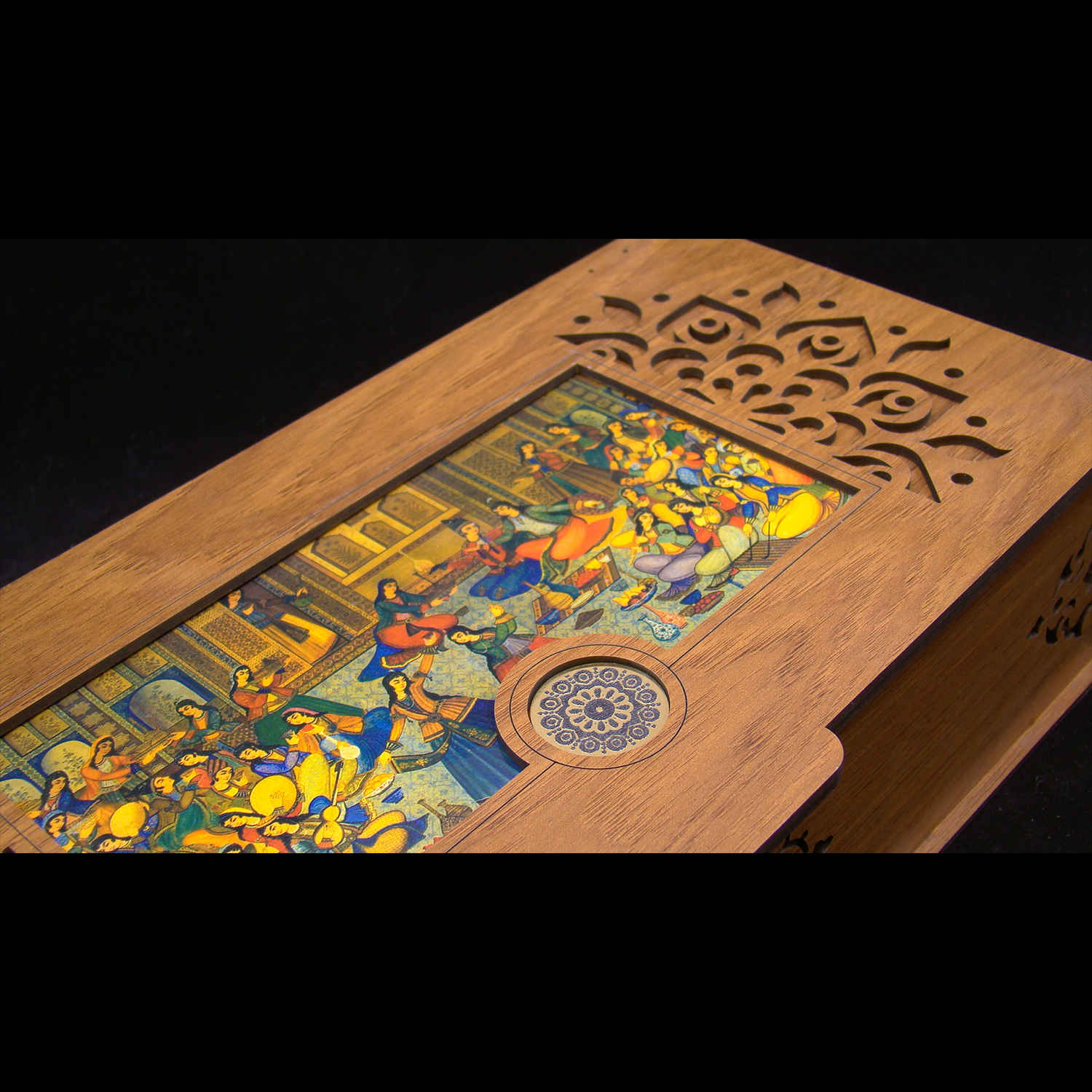 Wooden Tea Bag Organizer Box with Traditional Design - ShopiPersia