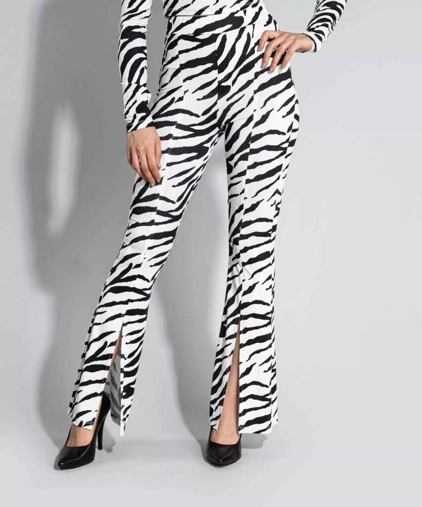 Zebra Print Bootcut Trouser Pants for Women - ShopiPersia