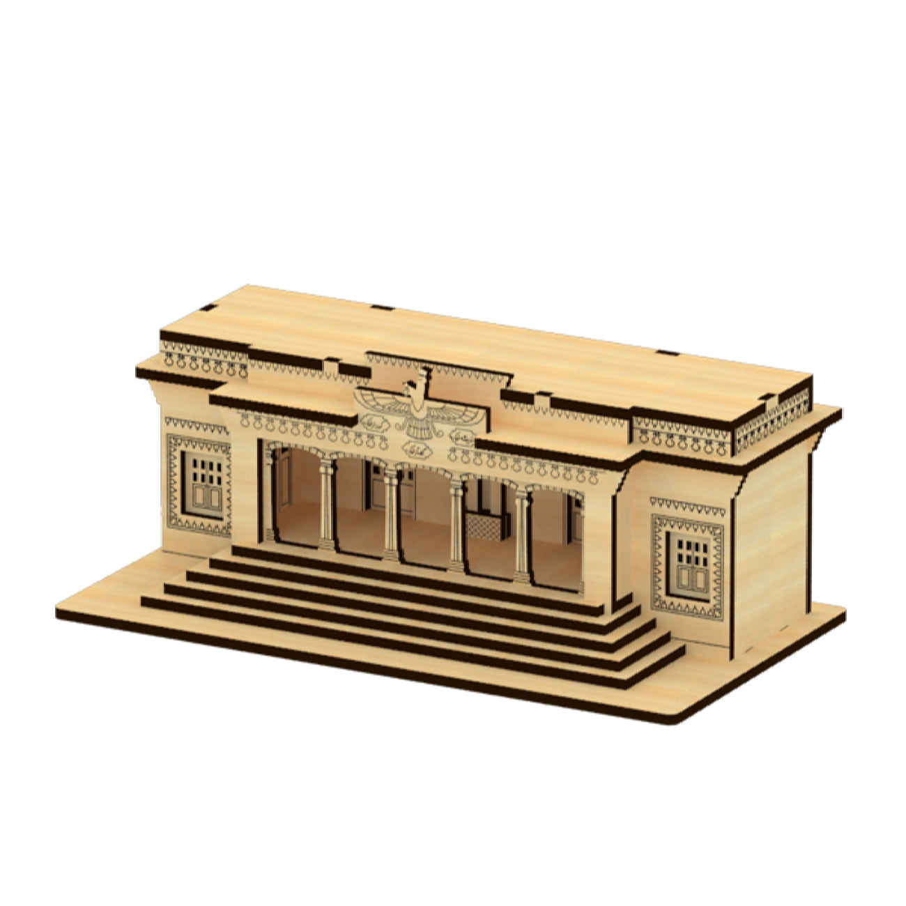 3D Wooden Puzzle - Persian Fire Temple Model Kit - ShopiPersia
