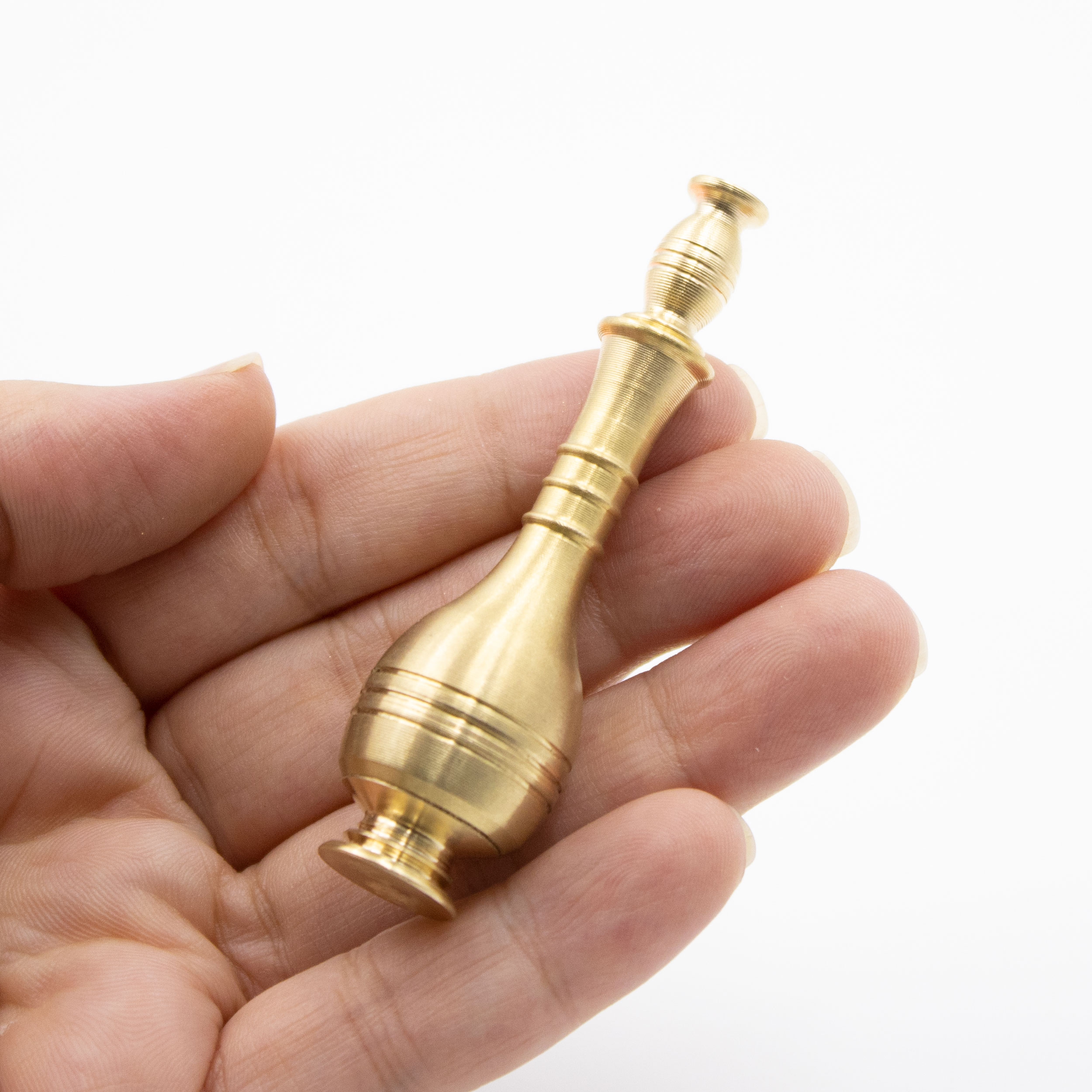 Brass Surma Dani Container for Keeping Kohl Mehrak (x2) - ShopiPersia